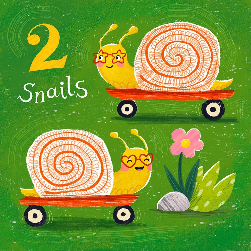 Counting Bugs 123 Snails — Anny Chen Art