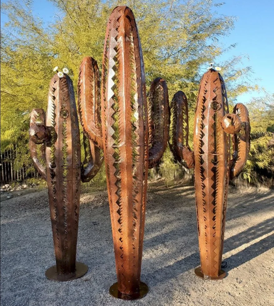 Yard Sculpture — Rusted Desert Metal Art