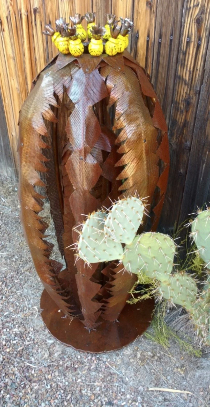Yard Sculpture — Rusted Desert Metal Art