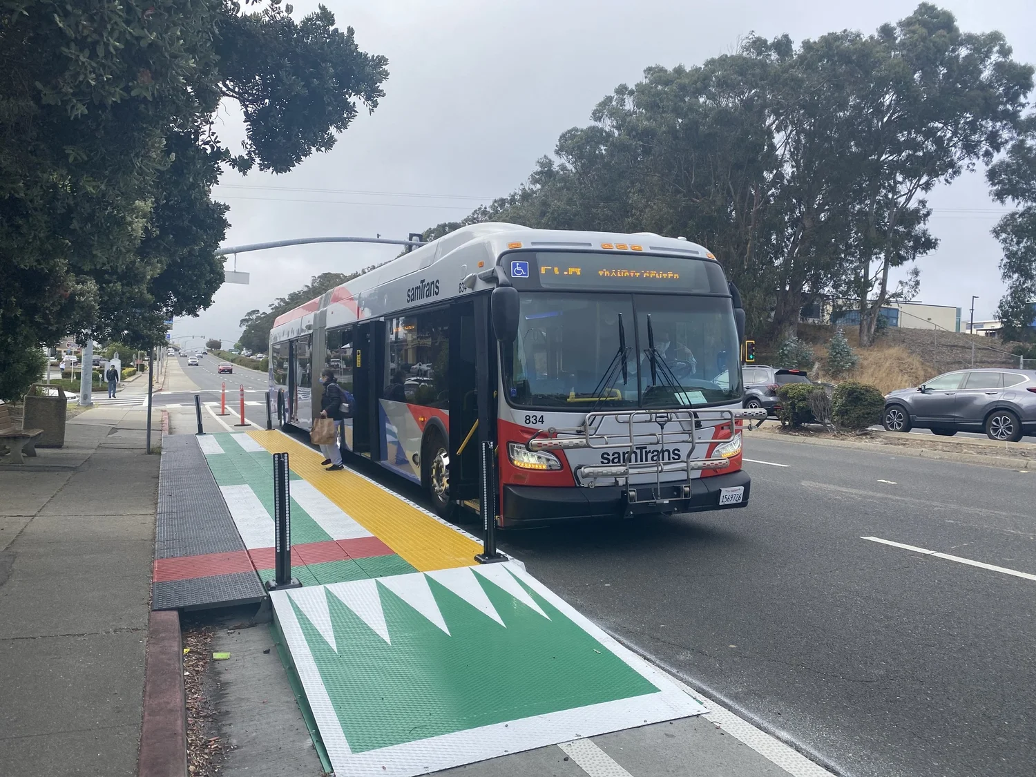 Pilot Project Pitches Protected Bike Lanes on El Camino Real to South San Francisco Residents ...
