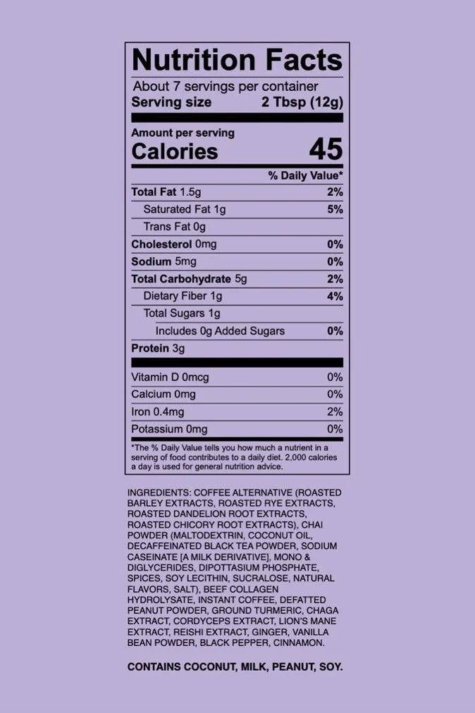 Mushroom Coffee Nutrition Info | Mad Dandy — Mad Dandy Mushroom Coffee