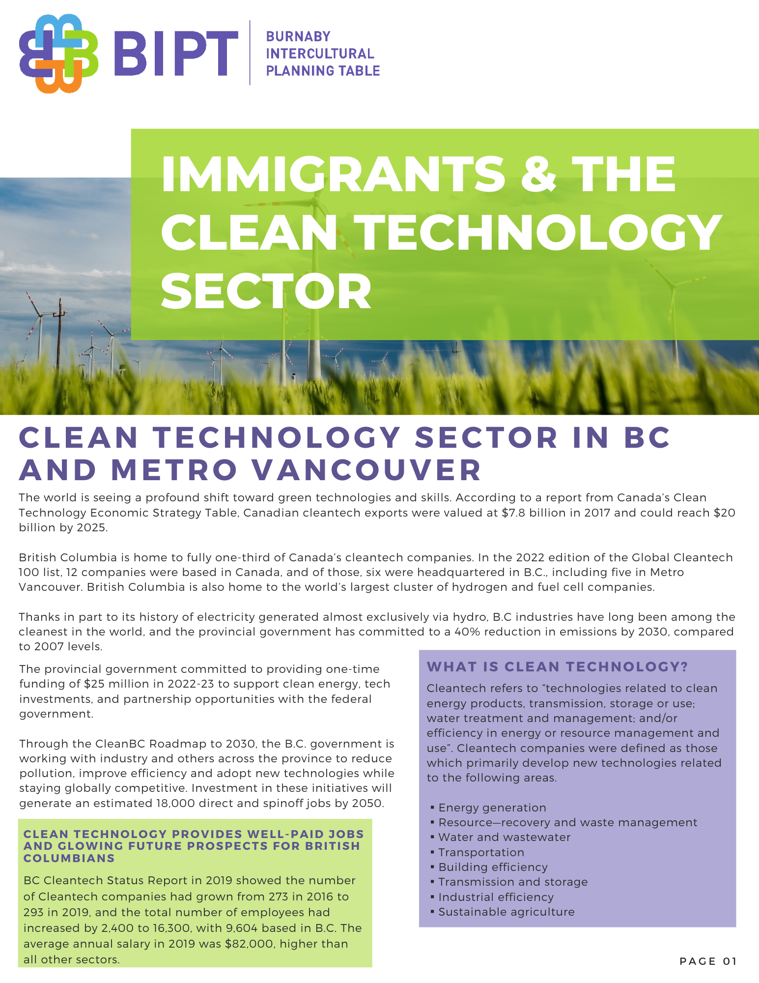 Immigrants and the Labour Market in Burnaby — BIPT