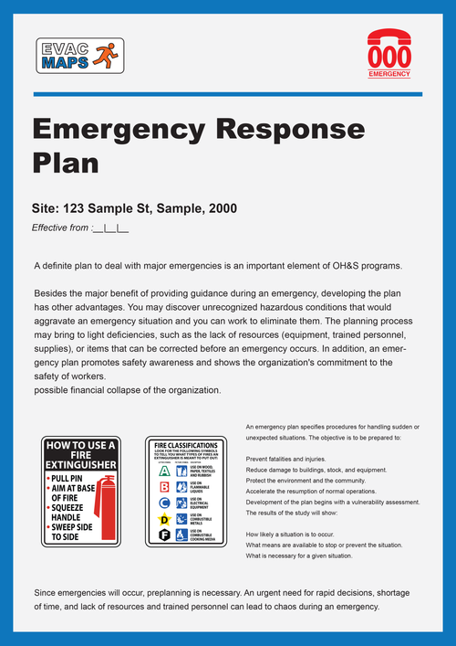 Emergency Response Plans — Evac Maps