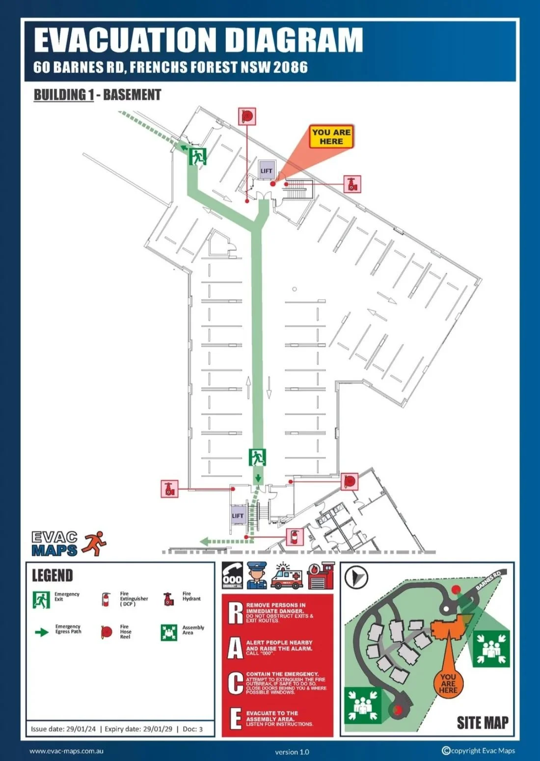 Evacuation Diagram Requirement SA — Evac Maps