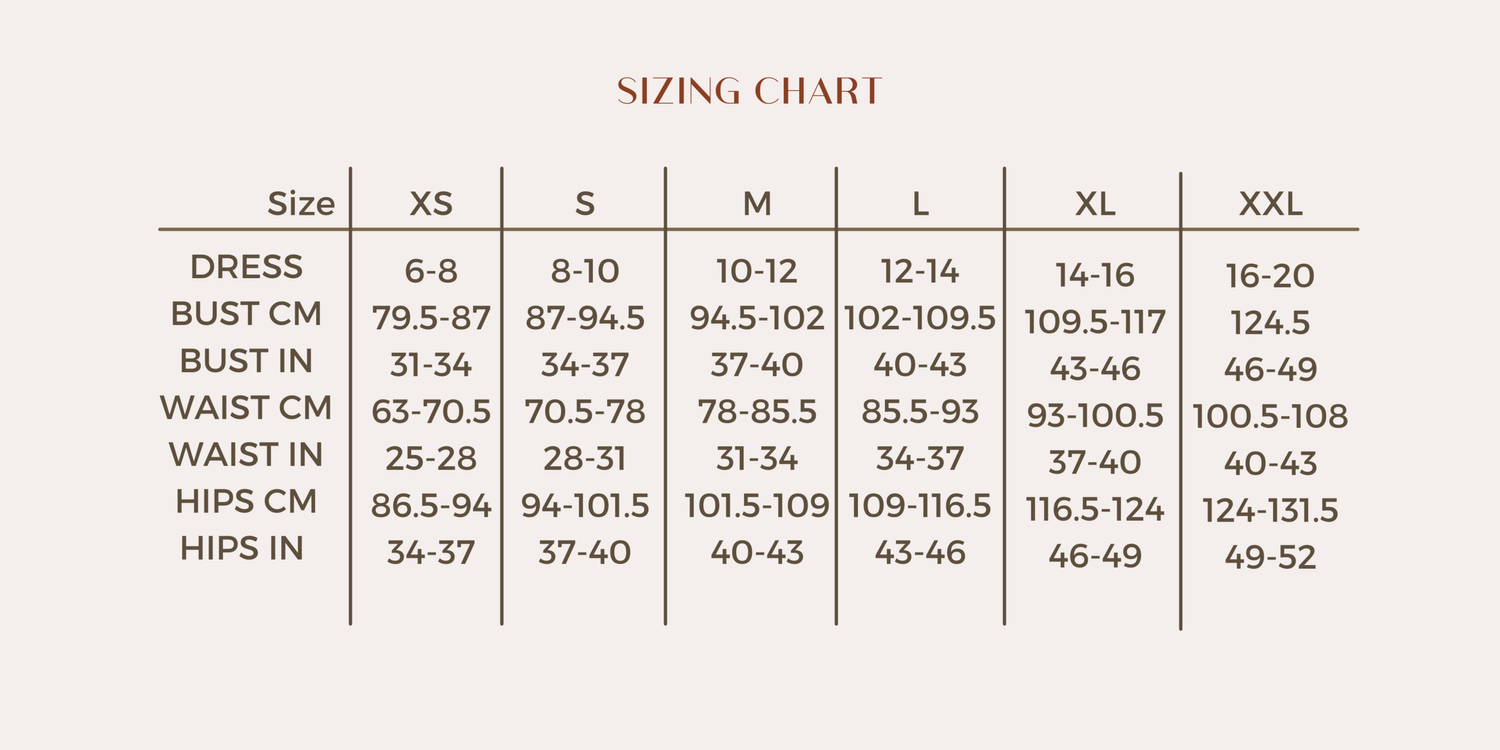 Sizing Chart — M