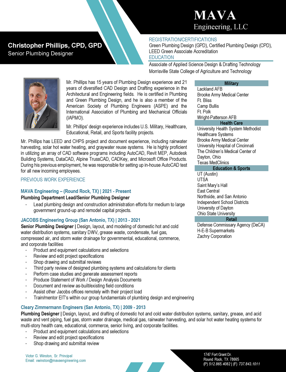 C Phillips — MAVA Engineering, LLC