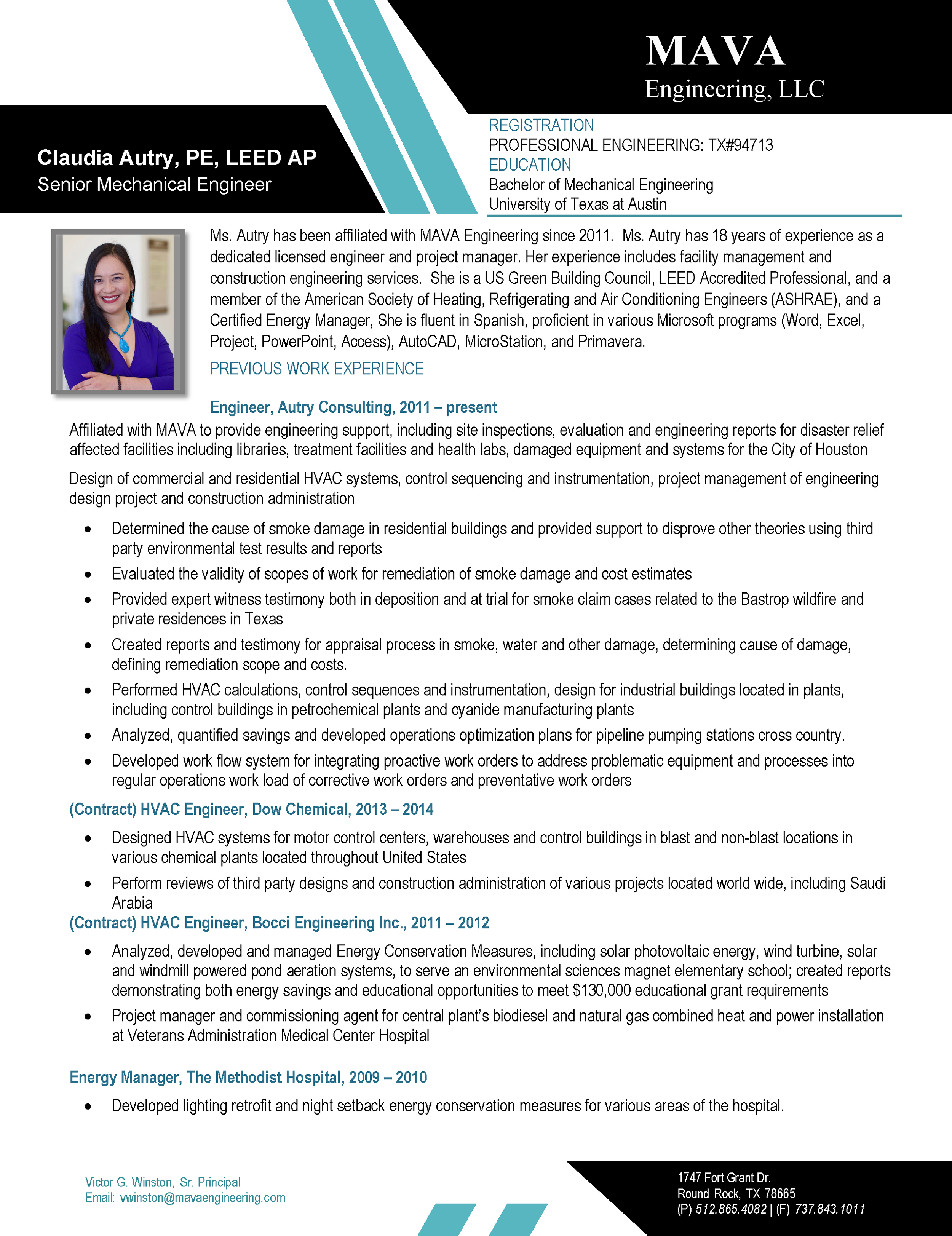 C Autry — MAVA Engineering, LLC