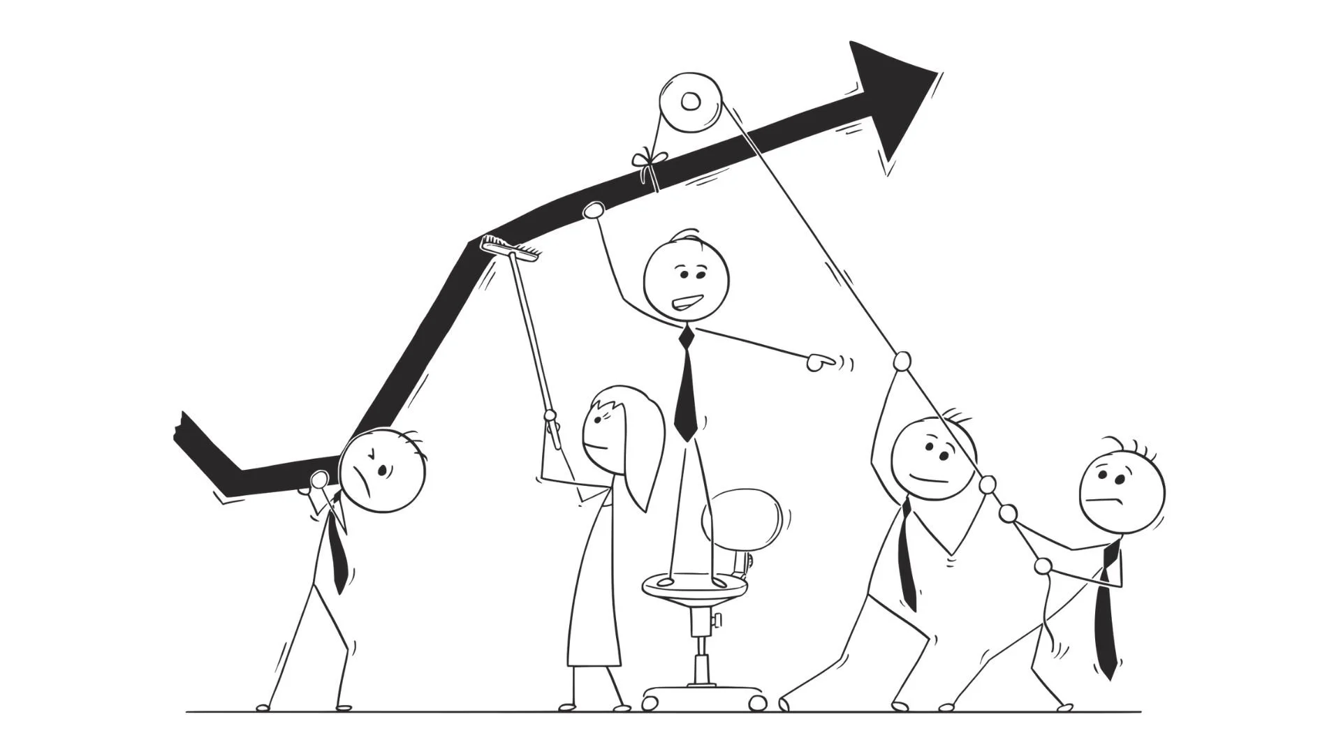 Stick People Mentoring Clipart