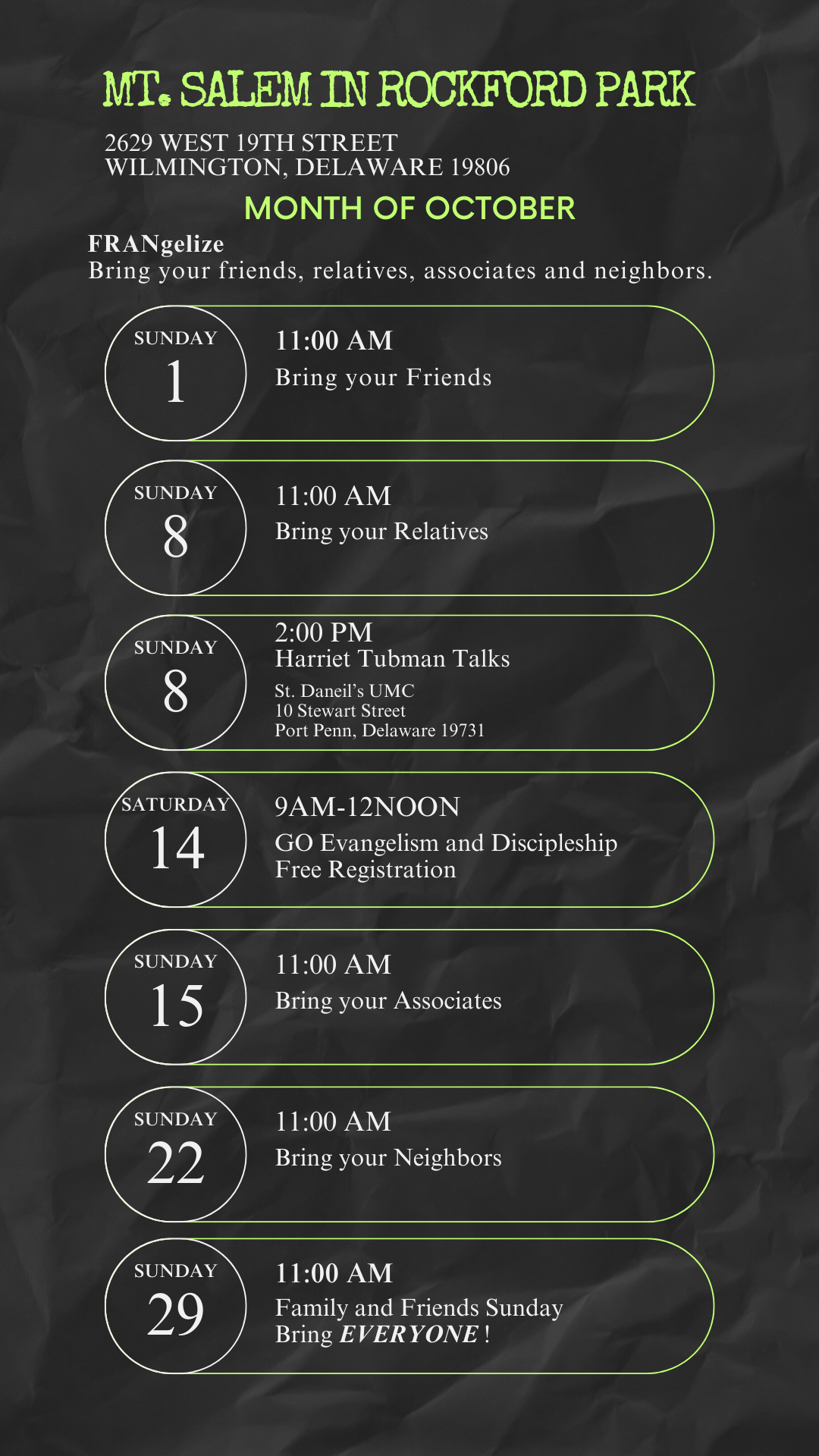 Mt. Salem in Rockford Park | United Methodist Church