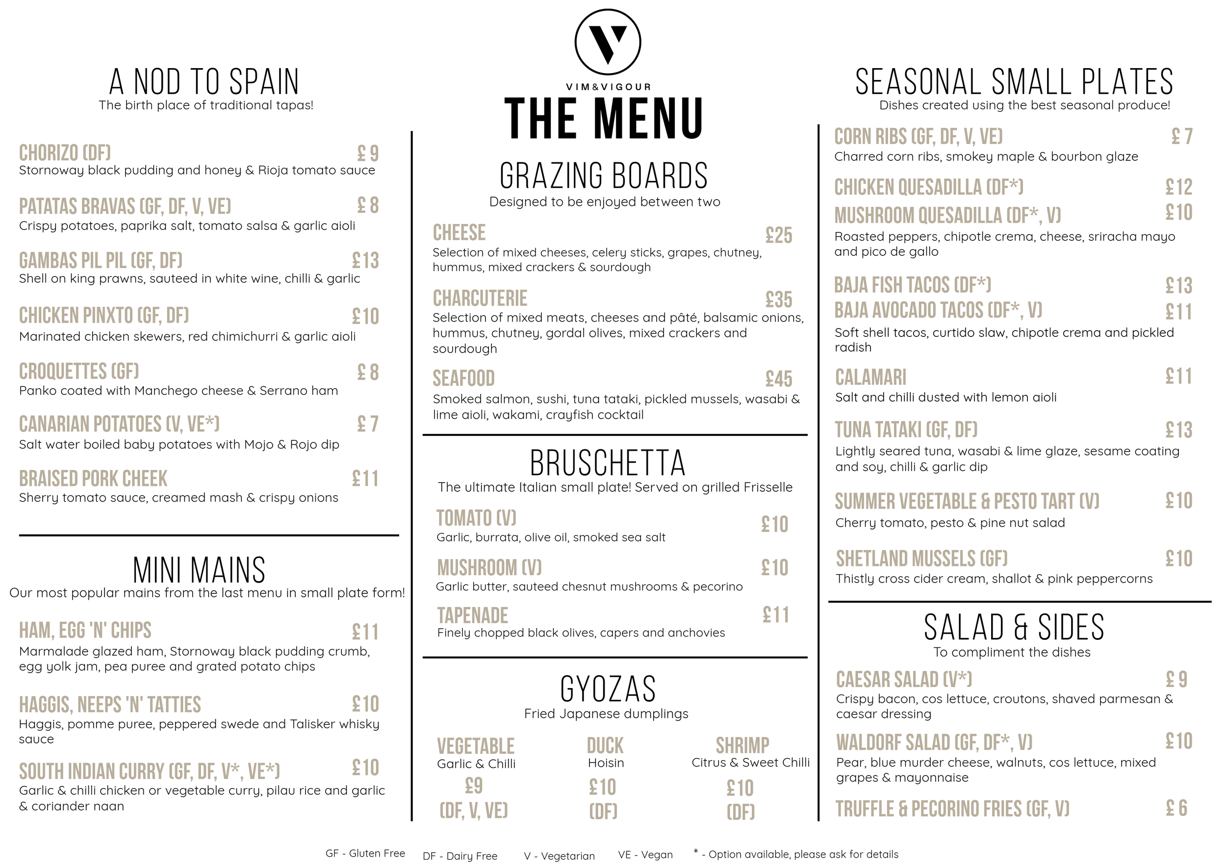 Menu — Vim & Vigour