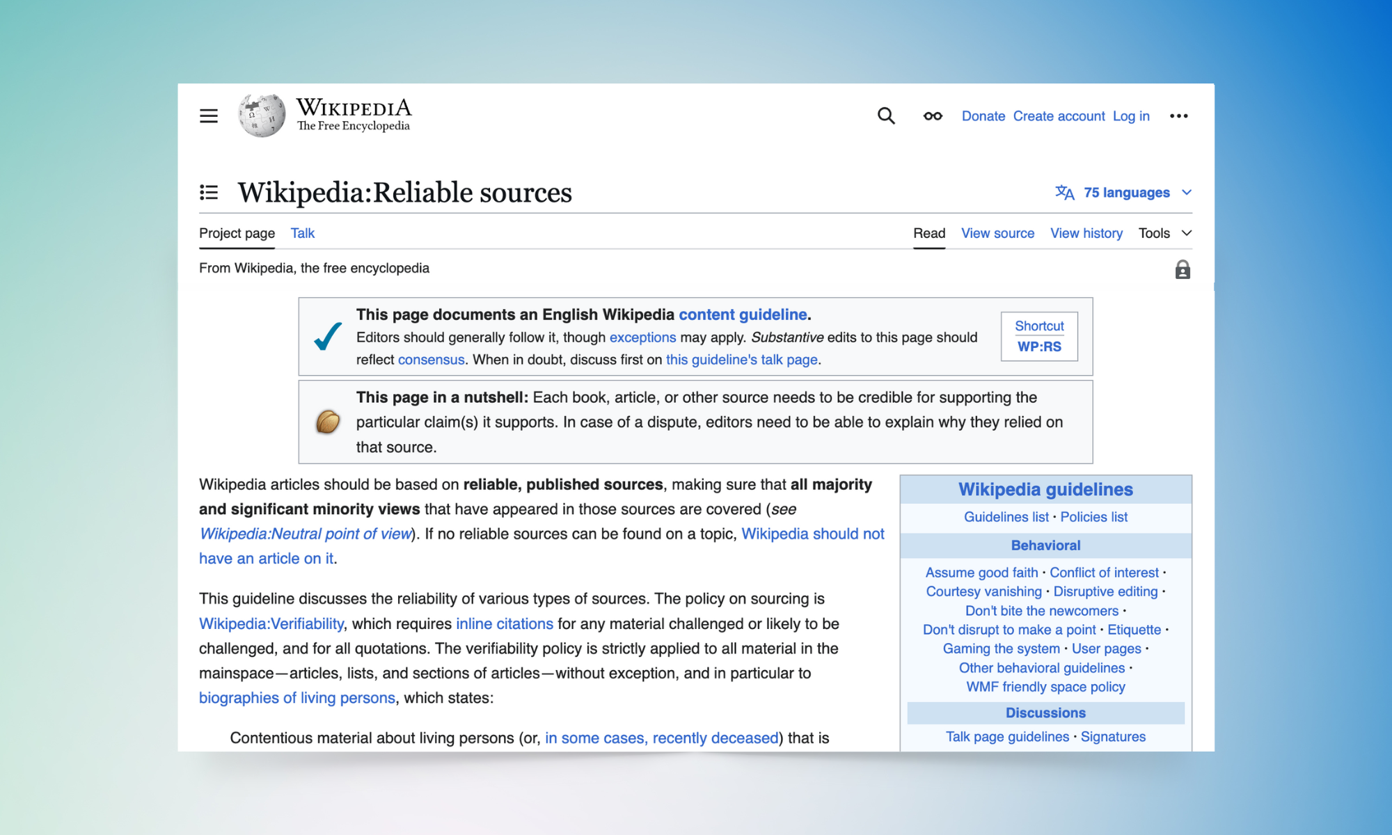Reliable Sources: The Backbone of Wikipedia Articles — Beutler Ink