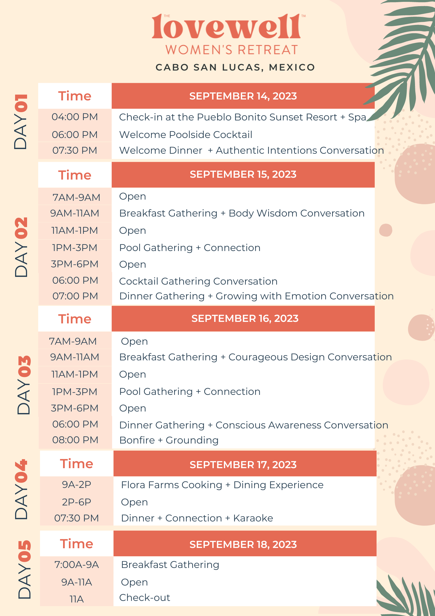 Retreat Details — Lisa Pisha