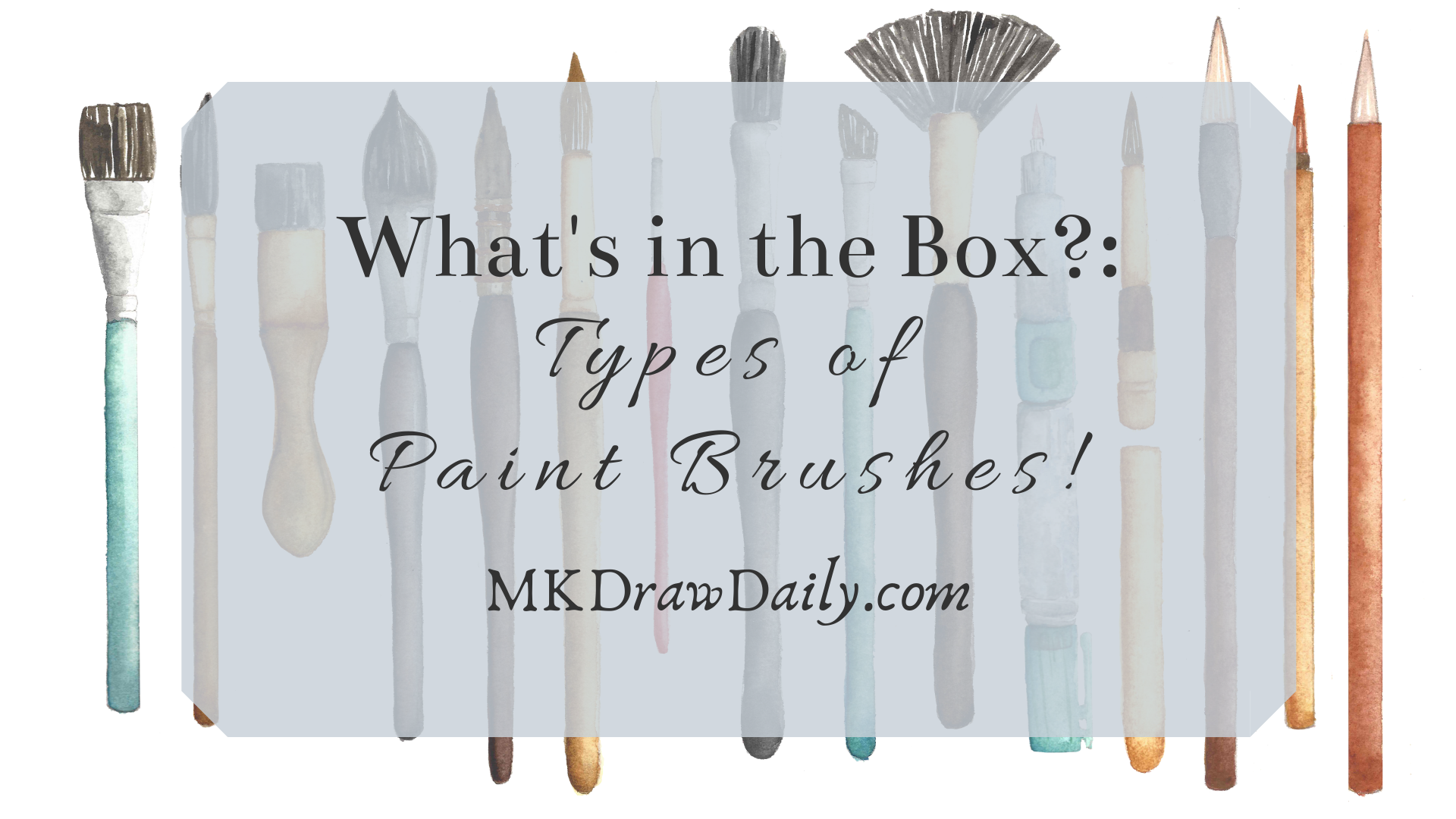 What’s in the Box!? Types of Watercolor Paint Brushes — Draw Daily