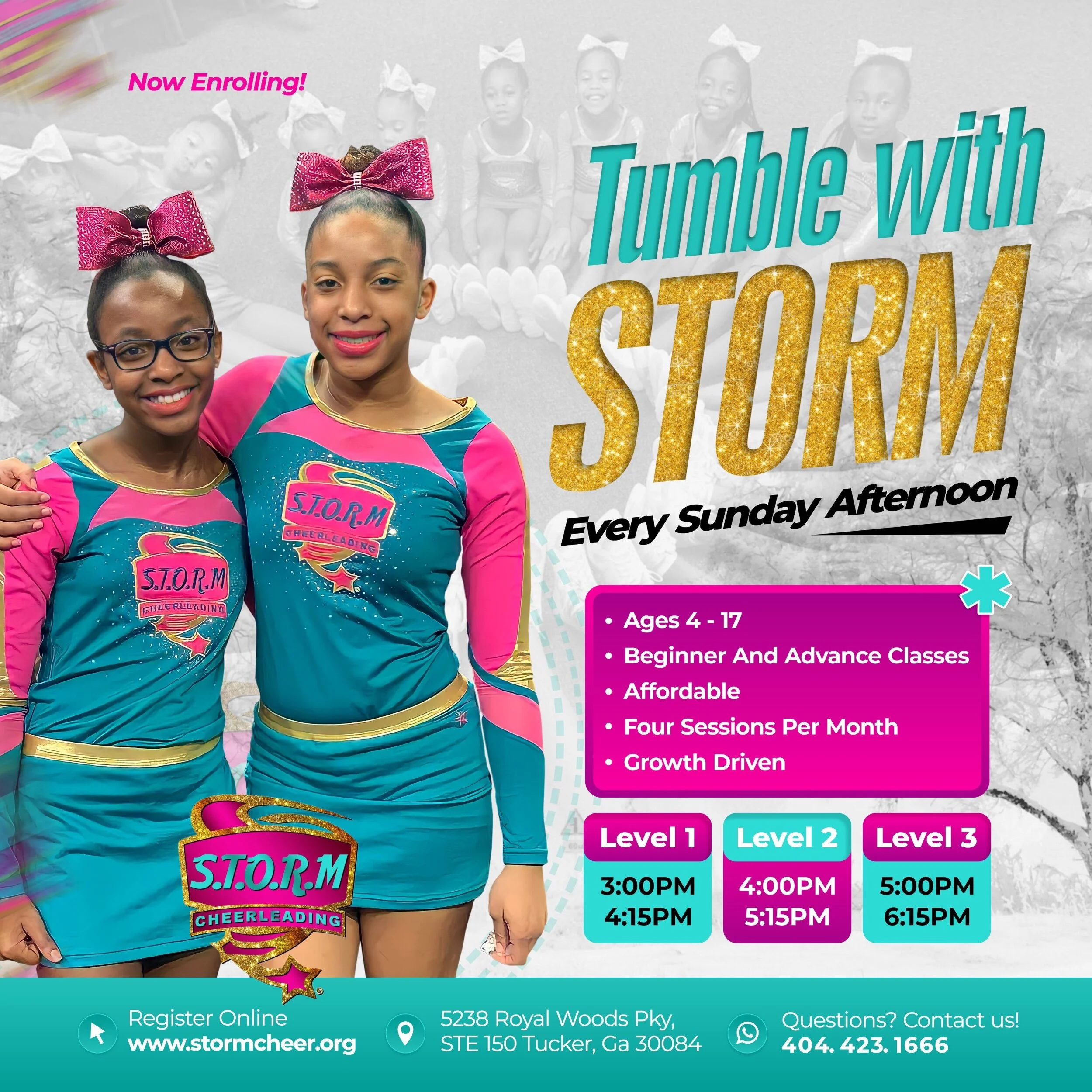 S.T.O.R.M Cheerleading, Tumbling Classes, and Summer Camp
