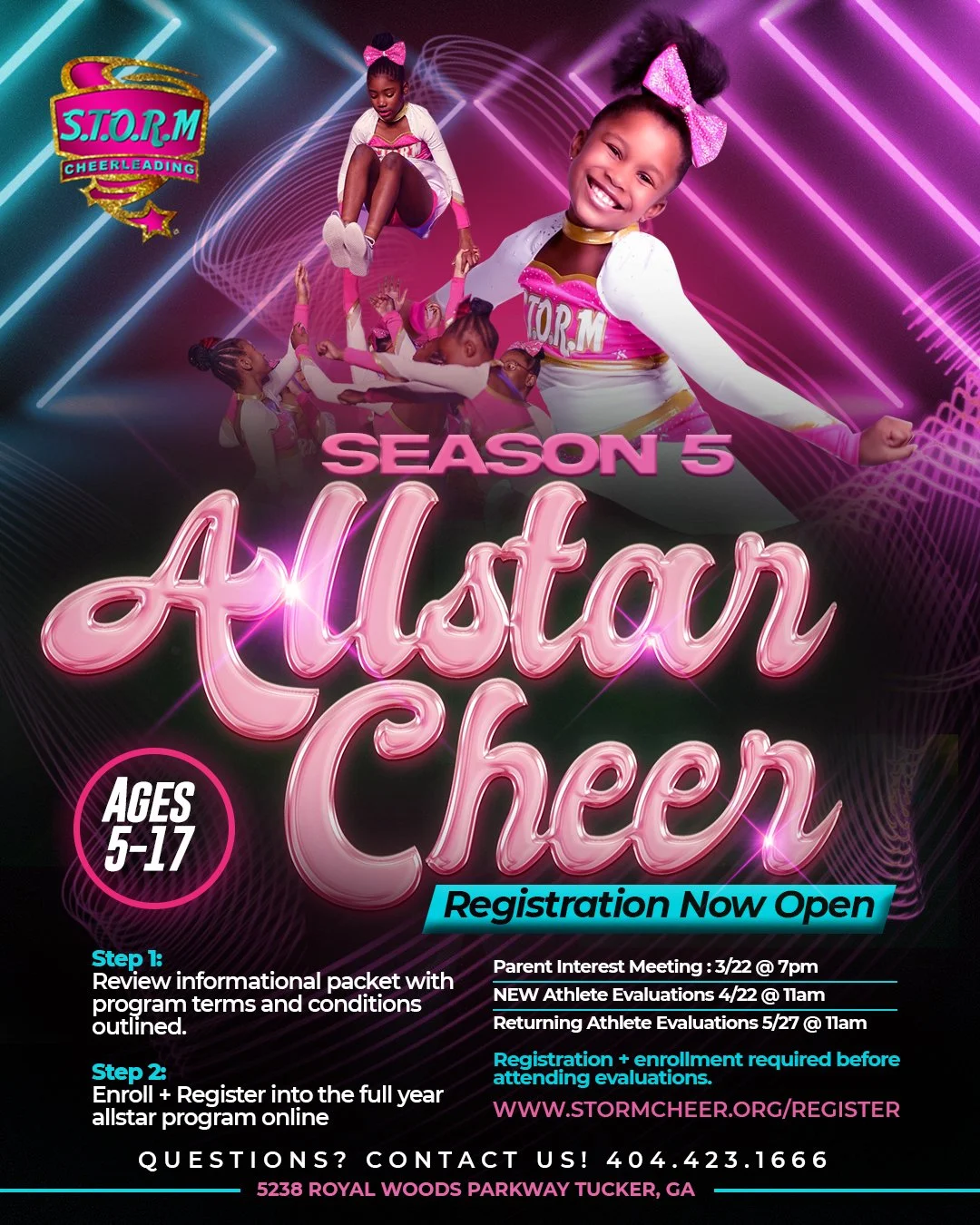 Register For A Program — S.T.O.R.M Cheerleading