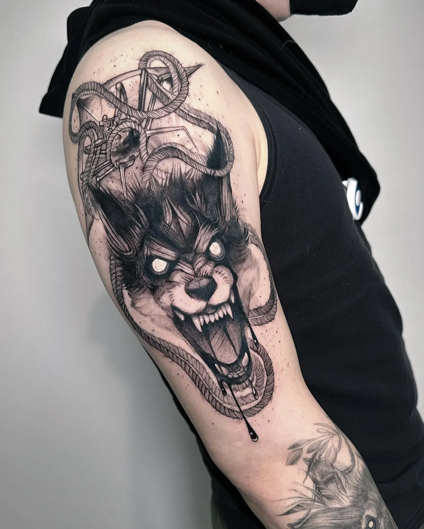 Demon Wolf Tattoo