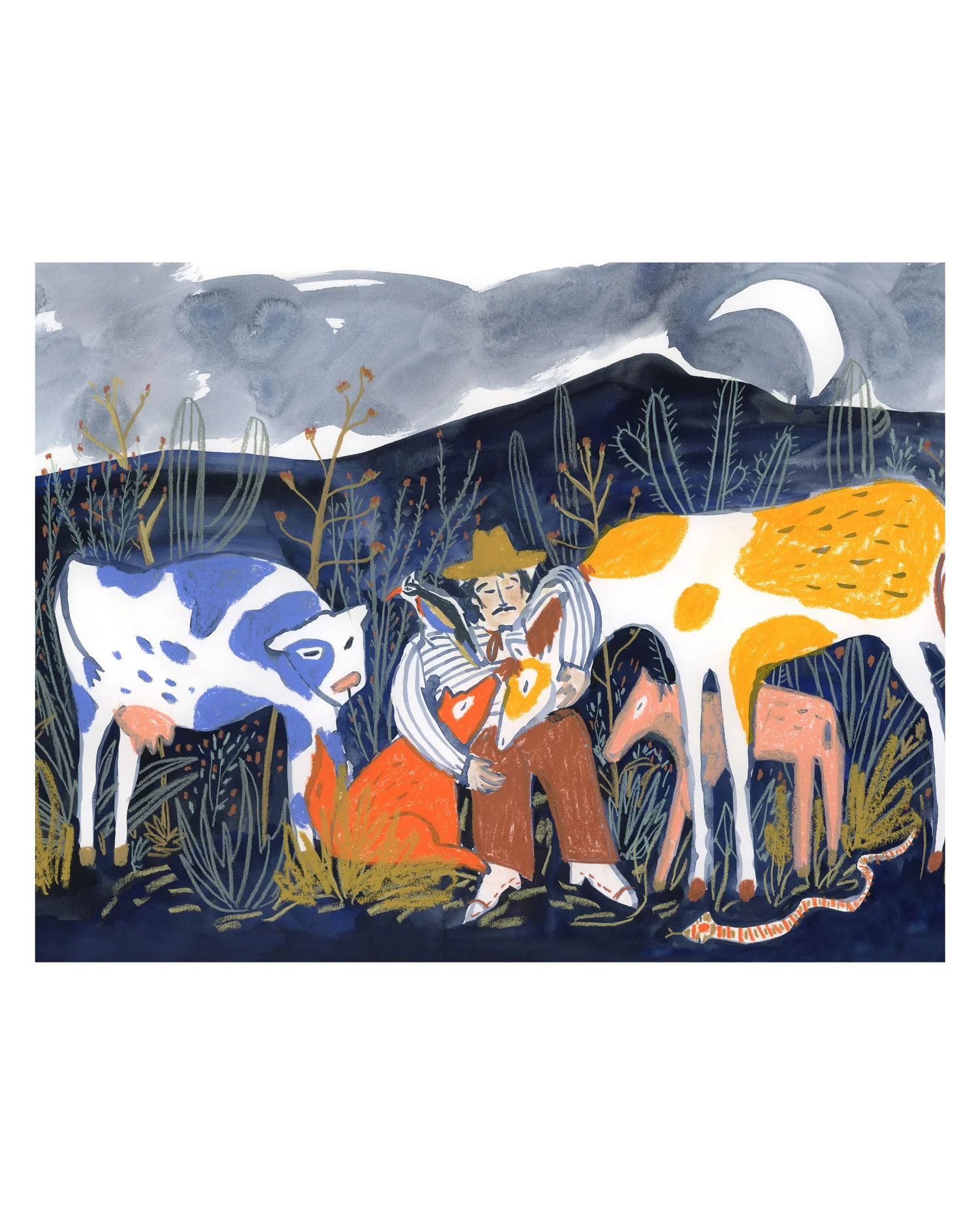 Happy Bobcat Giclée Print — Melissa Lakey