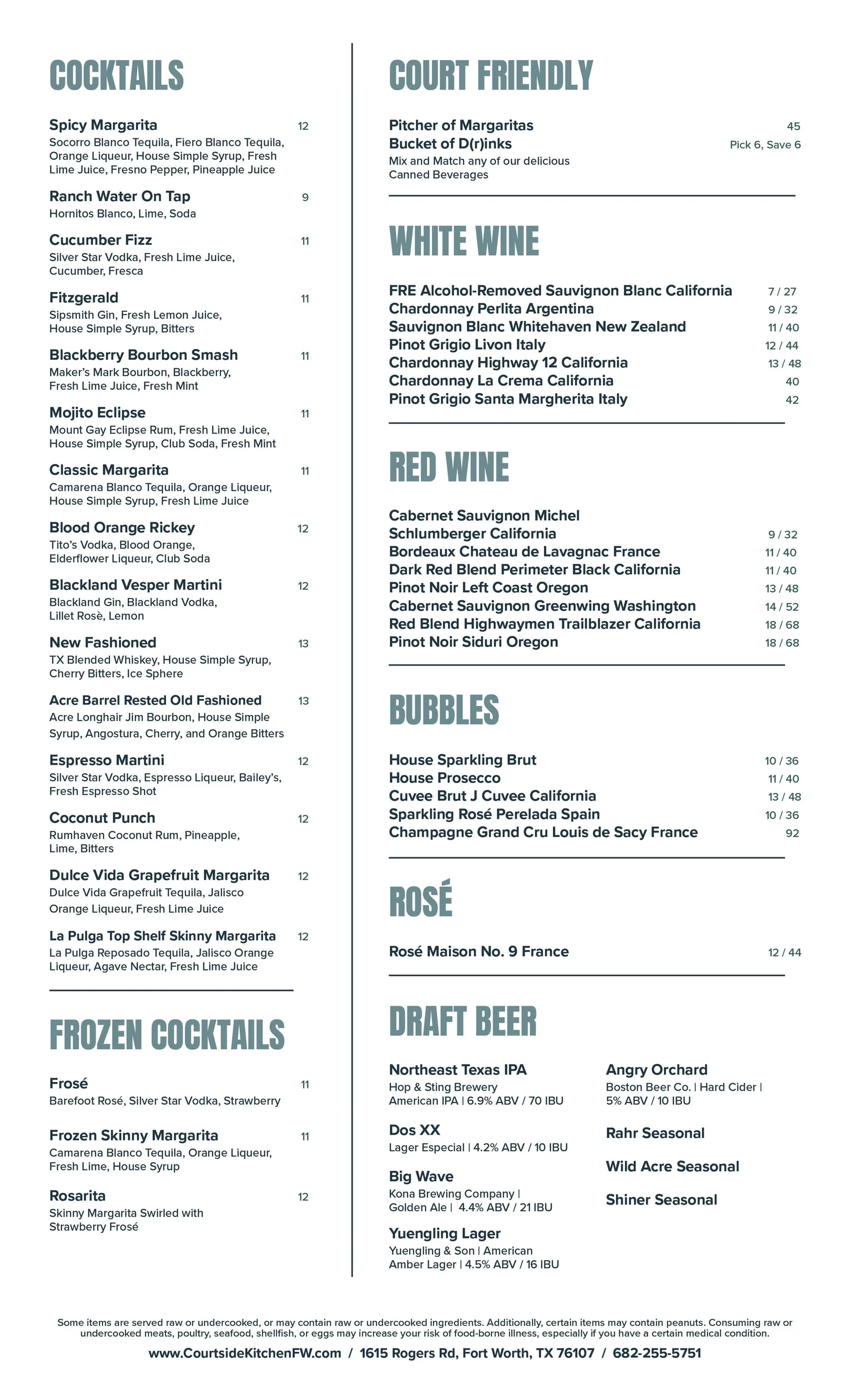 Eat and Drink — Courtside Kitchen