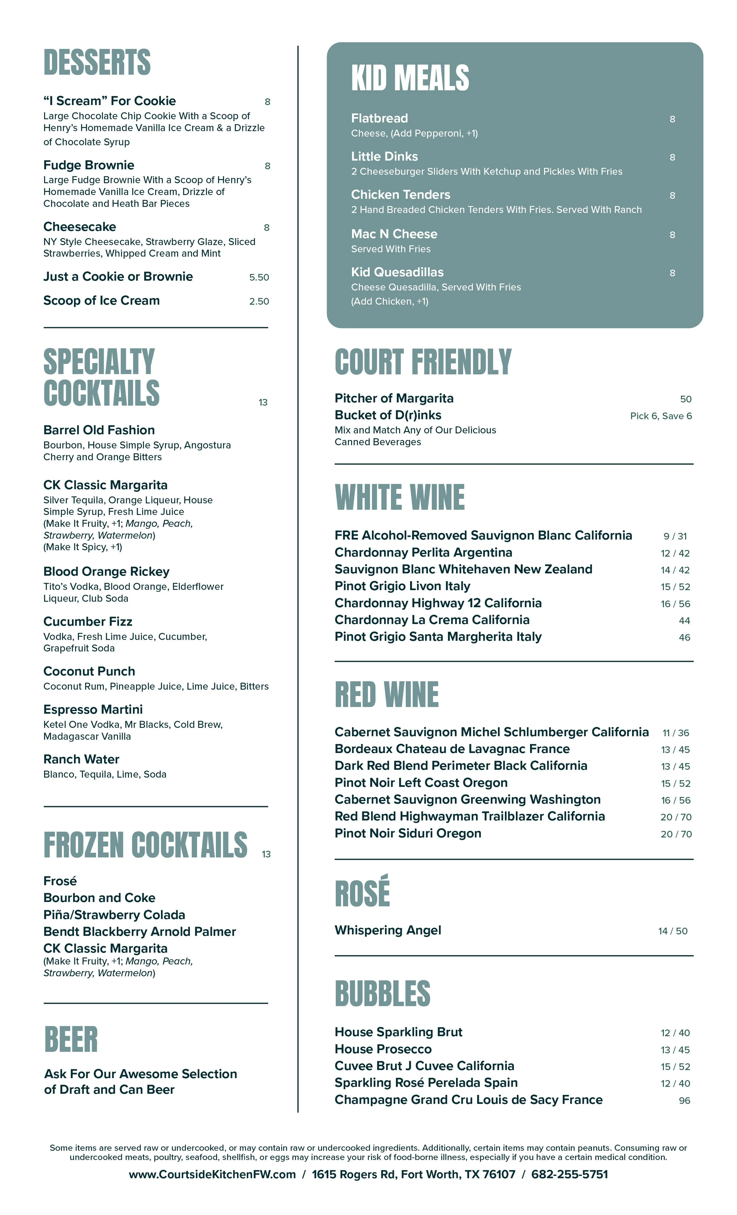 Eat and Drink — Courtside Kitchen