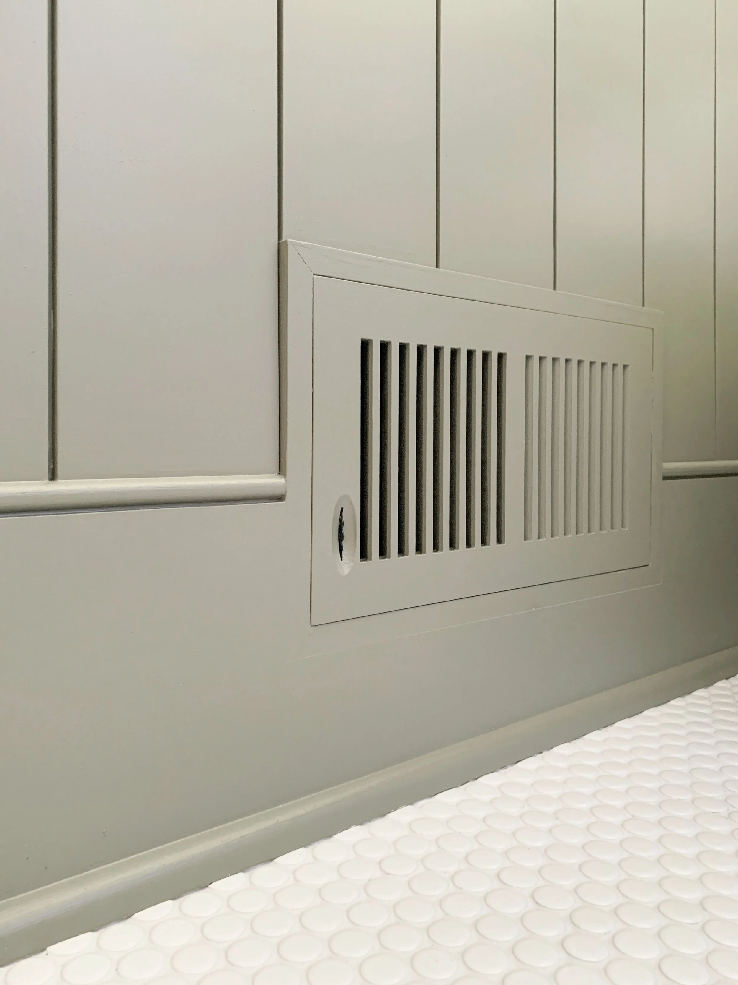 Corner Sink Powder Room — Plural Design Studio - Original Art & Interiors