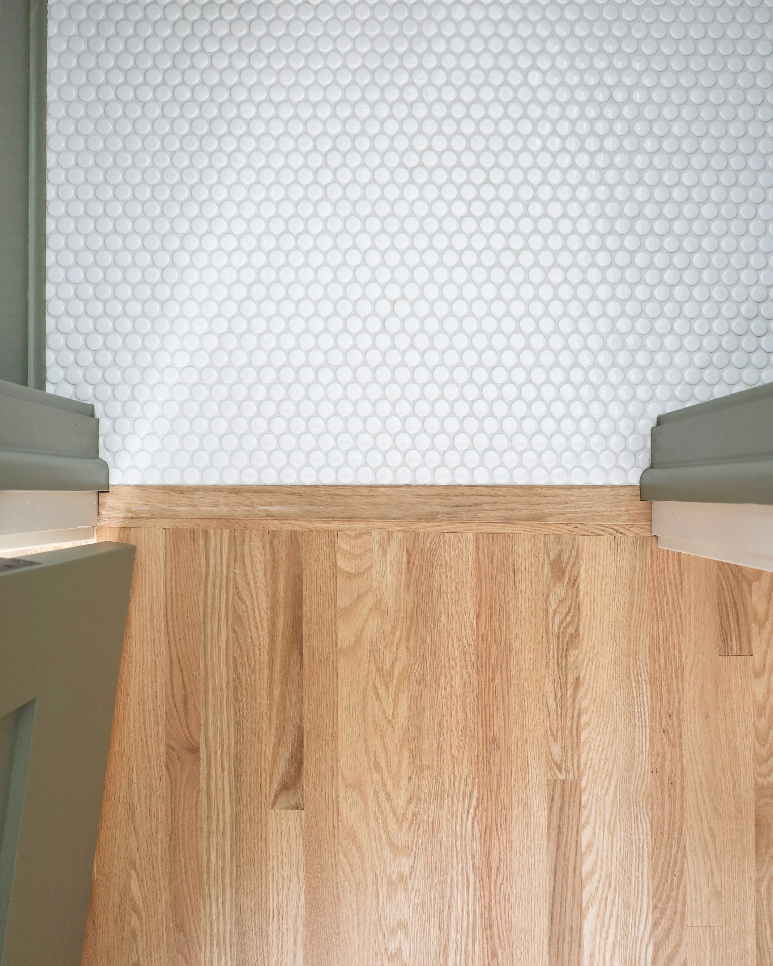 Corner Sink Powder Room — Plural Design Studio - Original Art & Interiors