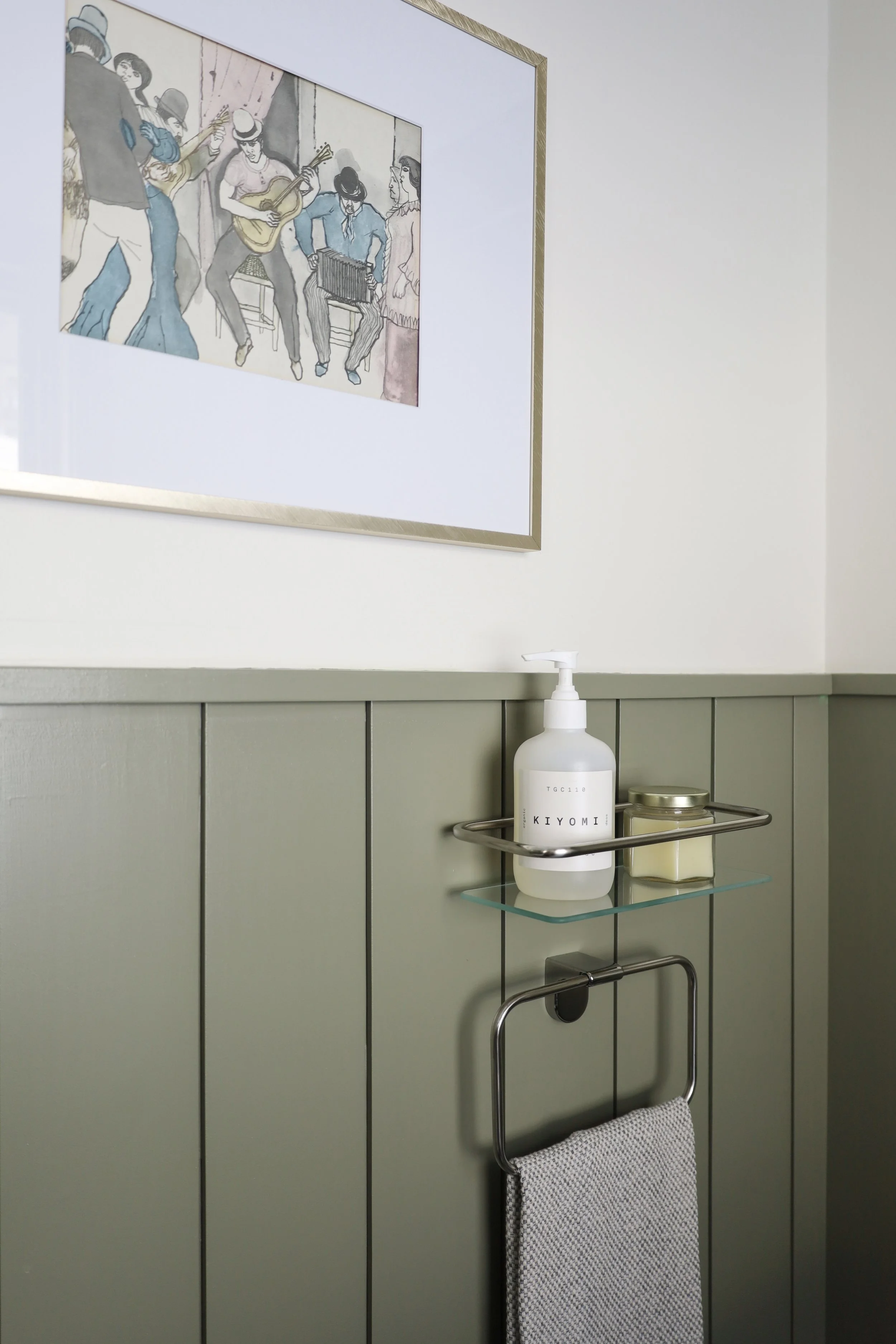 Corner Sink Powder Room — Plural Design Studio - Original Art & Interiors