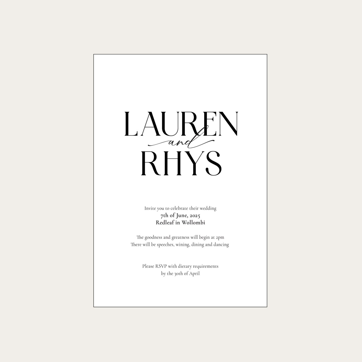 Invitations — Designs to Adore