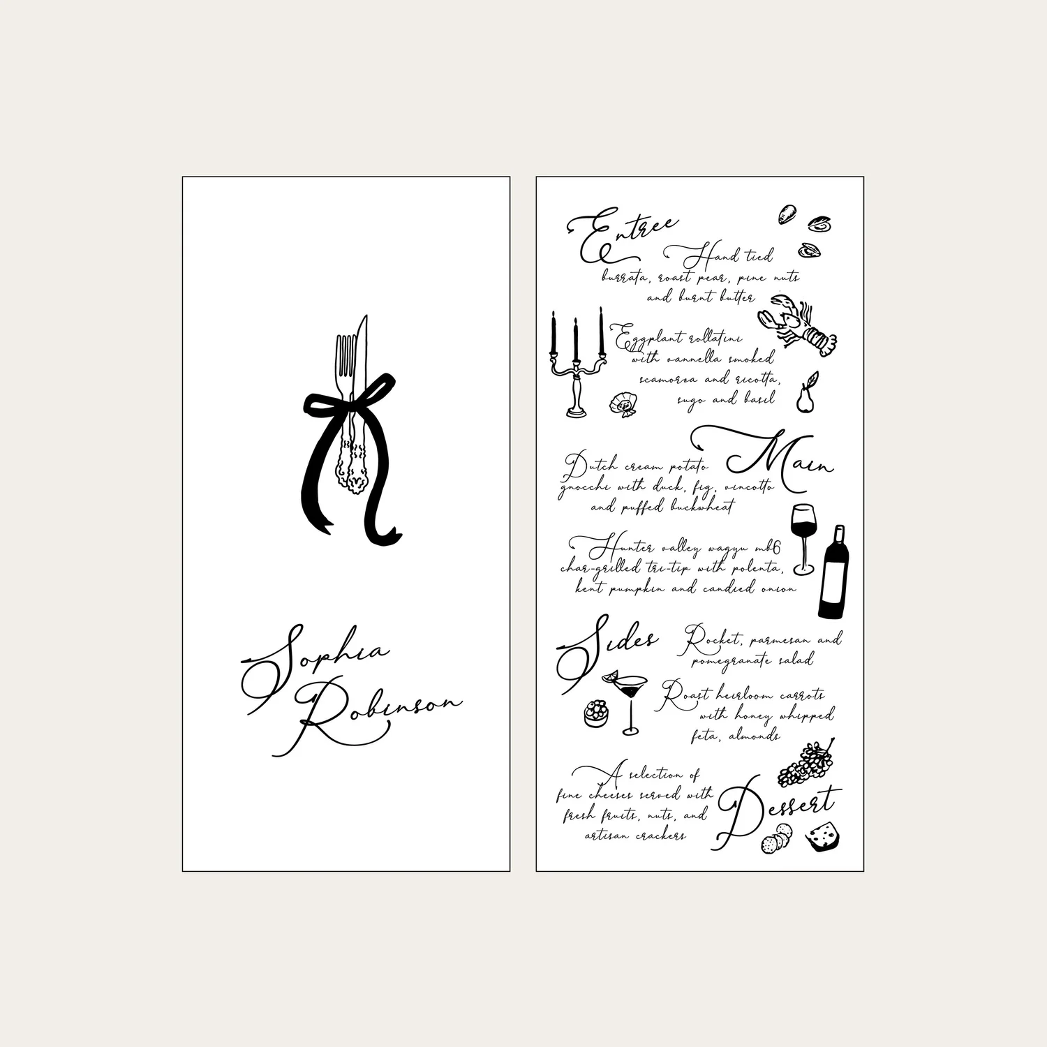 Menus — Designs to Adore