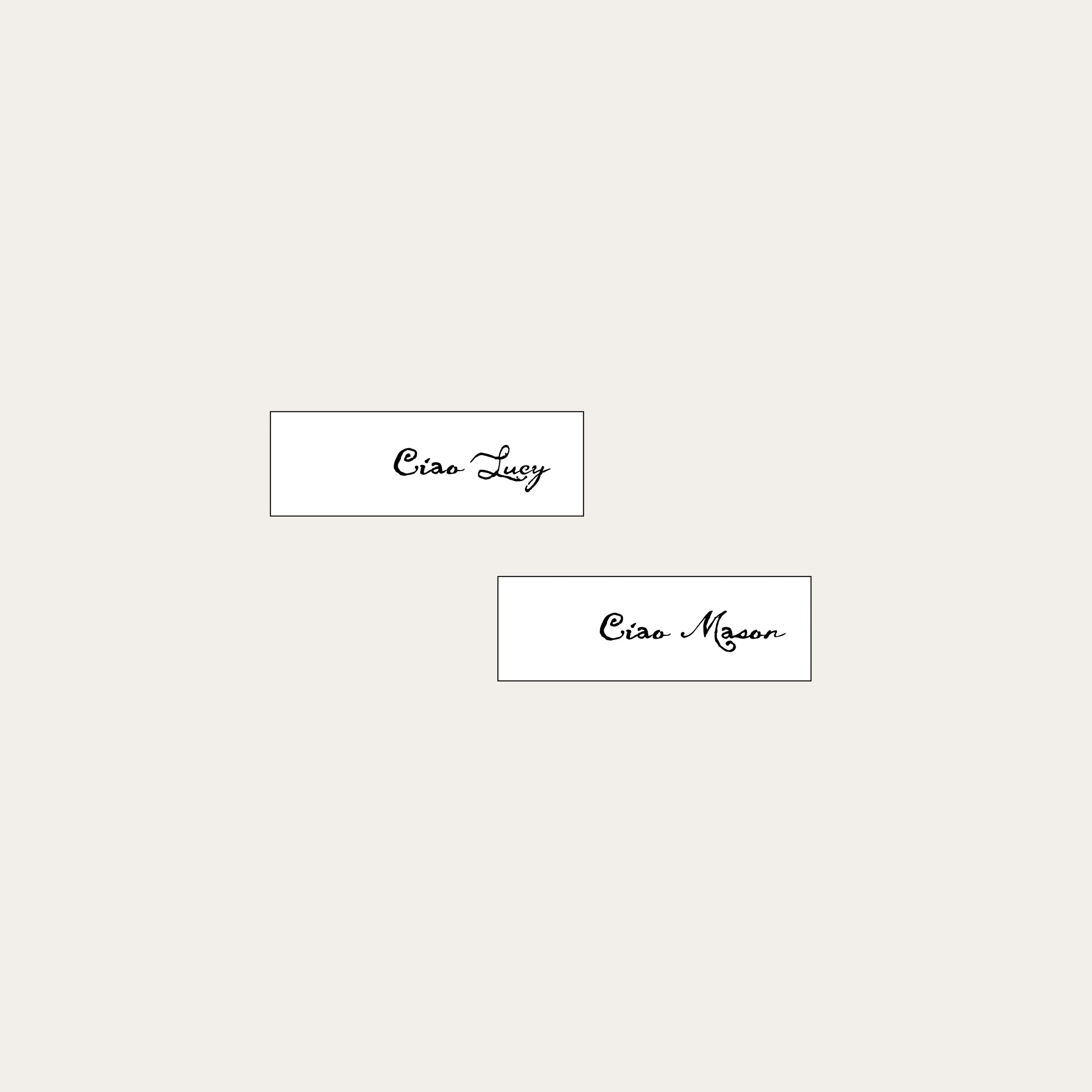 Place Cards — Designs to Adore