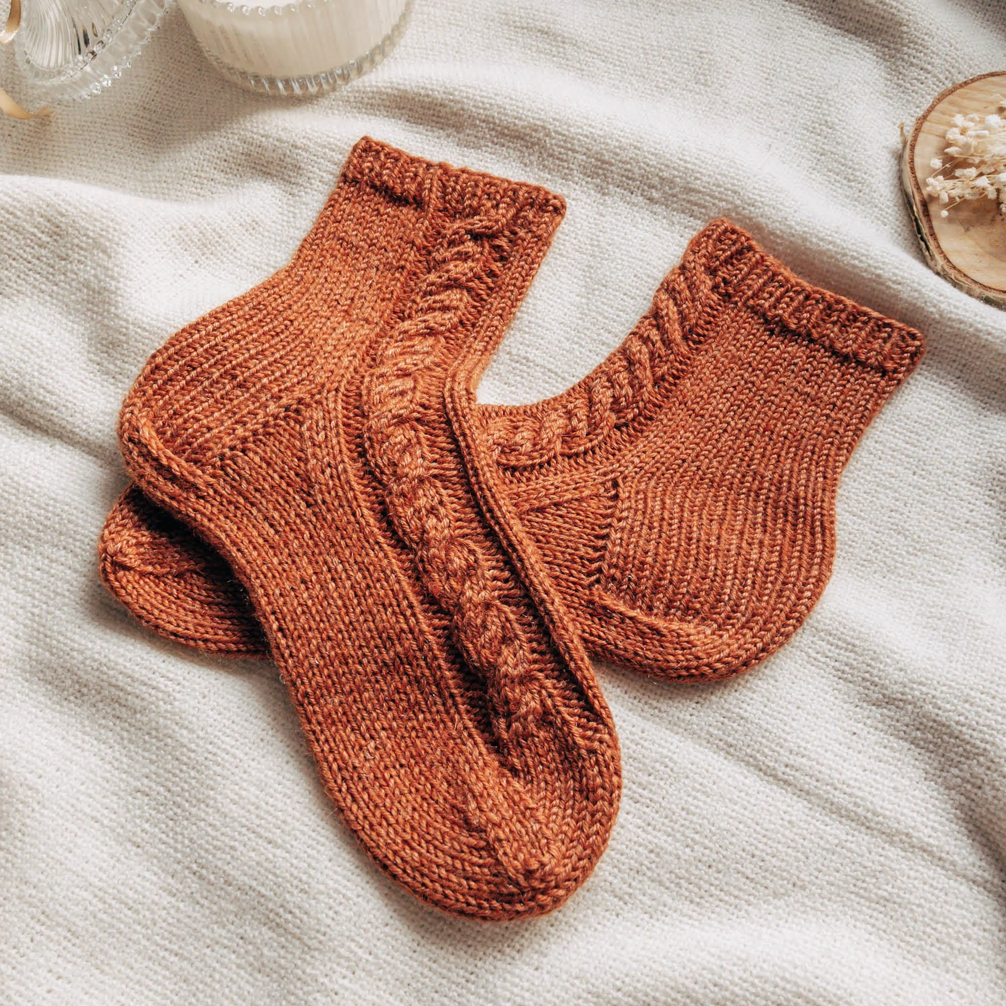 Craft Socks, cable worsted sock knitting pattern — Whileberry - modern ...