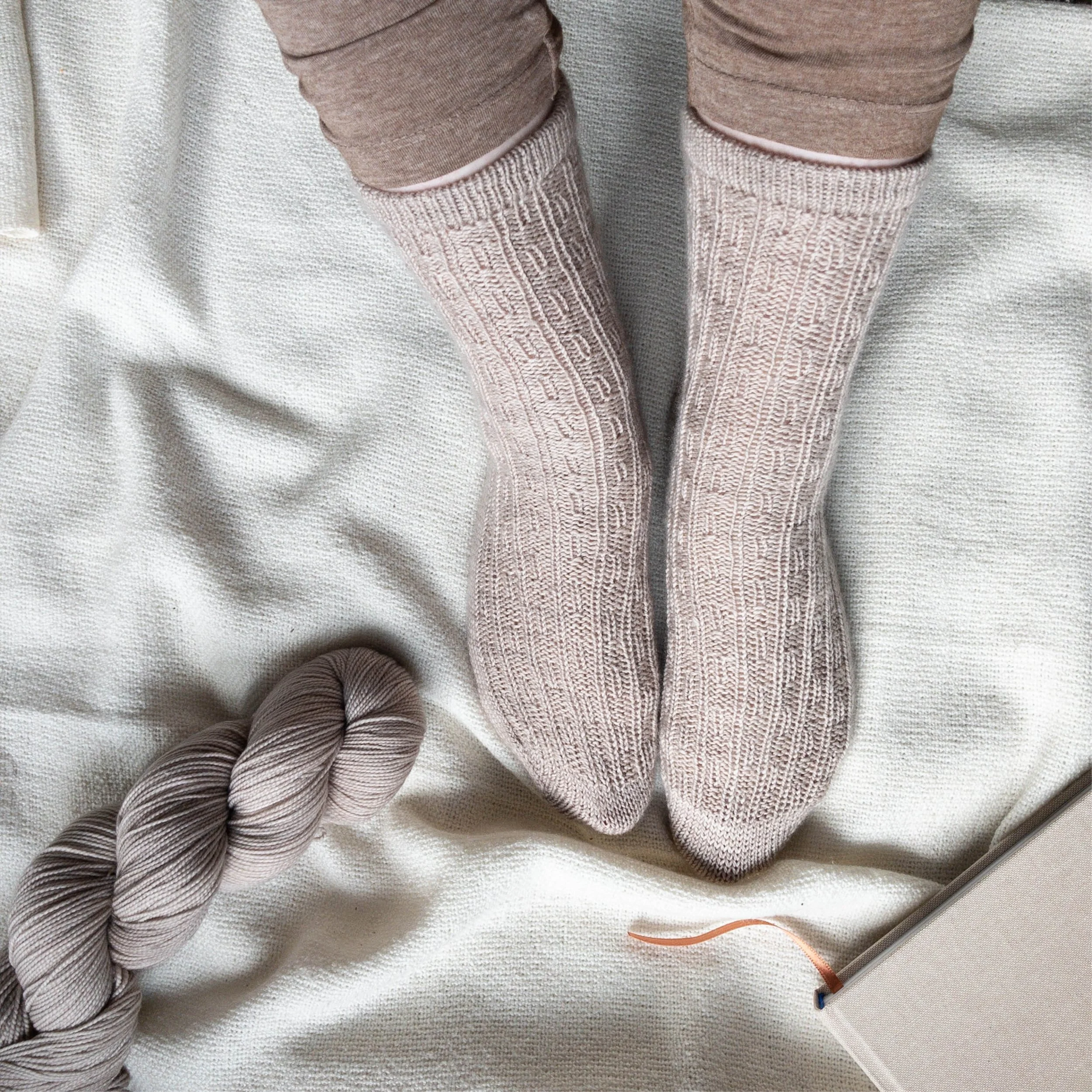 Sleet Socks, toe up sock knitting pattern for Sewrella Yarn ...