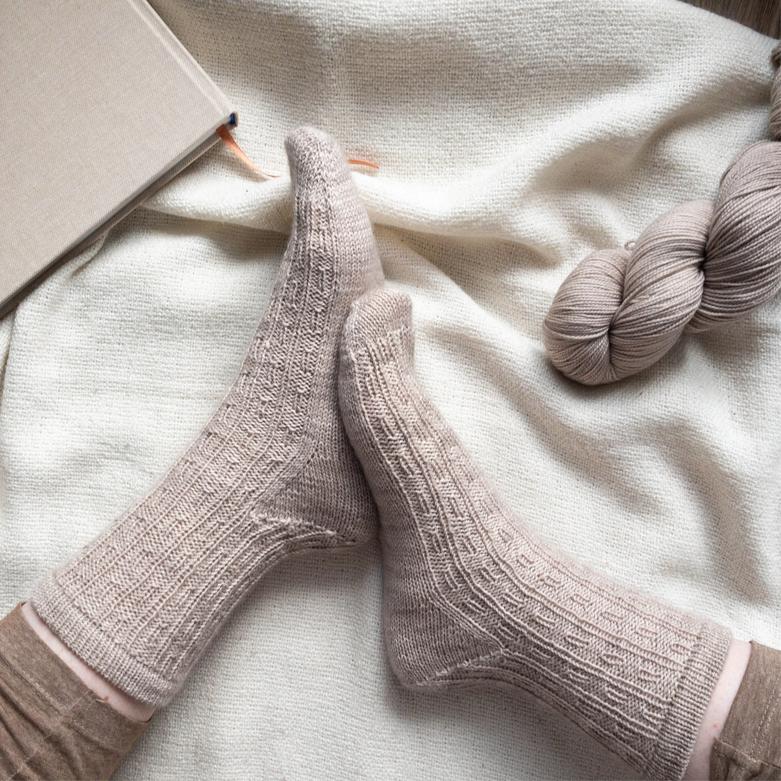 Tidal Waves Socks, lace cuff sock knitting pattern — Whileberry ...