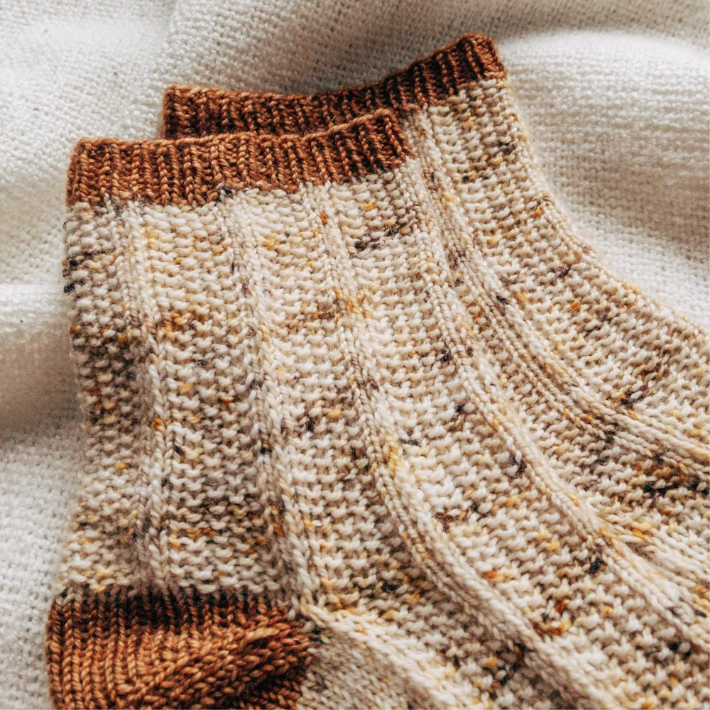 Easy ankle socks knitting pattern - Textural Socks — Whileberry ...