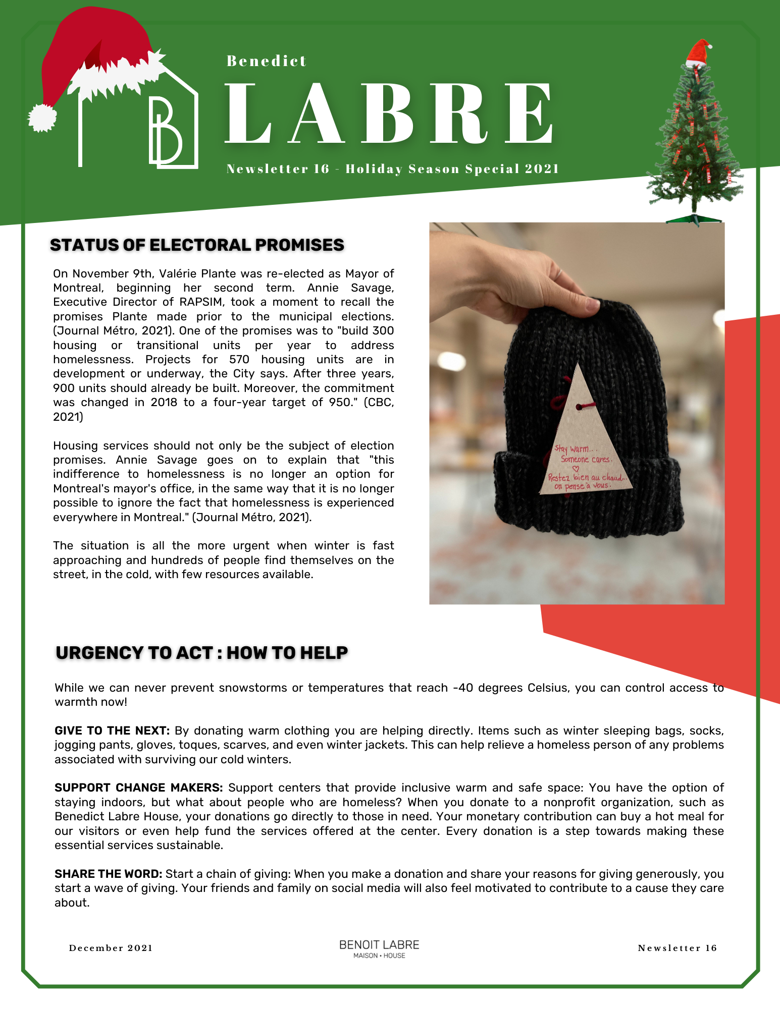 Newsletter — Benedict Labre