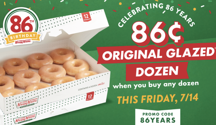 Krispy Kreme 86 Cent Dozen Donuts — Savingsmania