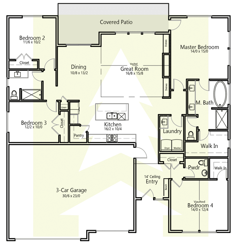 The Latourell Floor Plan — Cedar Ridge Homes