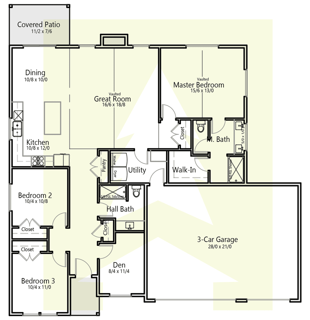 The Evergreen Floor Plan — Cedar Ridge Homes
