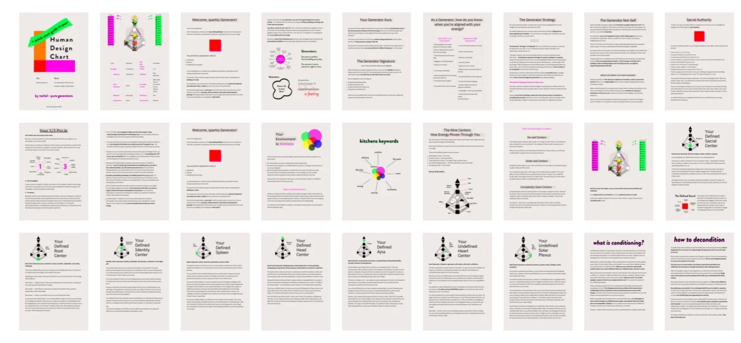 Free Human Design Chart Calculator - Pure Generators | Chart report ...