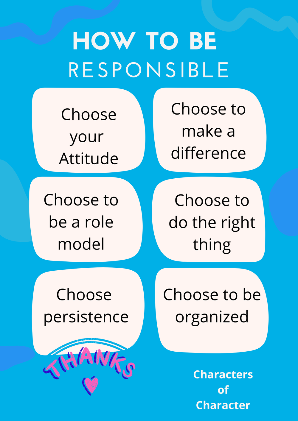 Mindful Monday Word-Responsible — Characters of Character NFP, Inc.