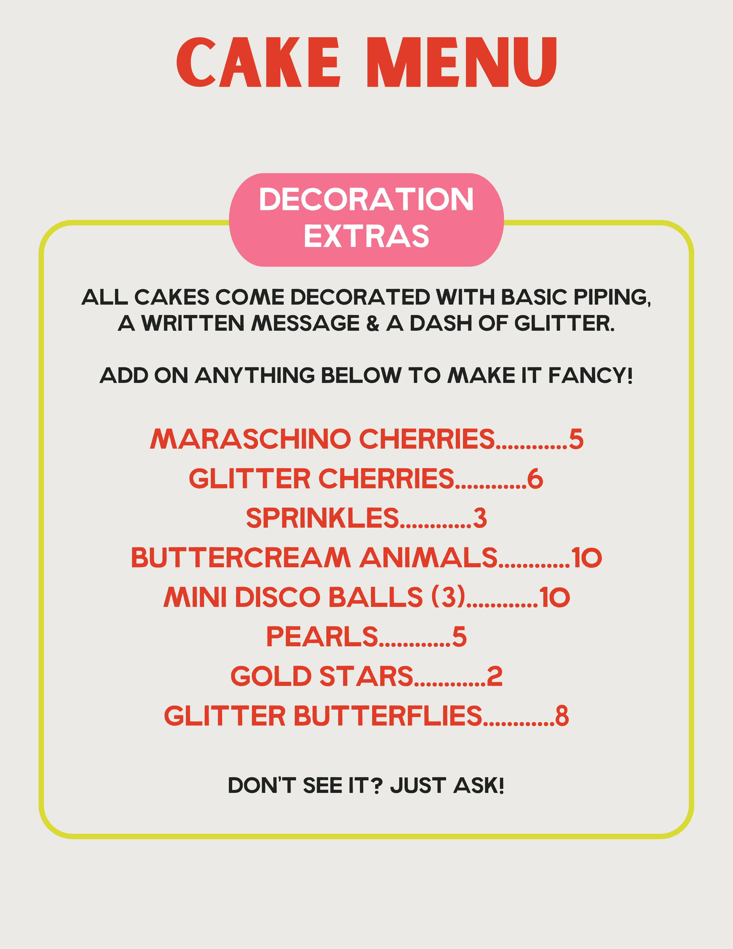 MENU — Golden Moon