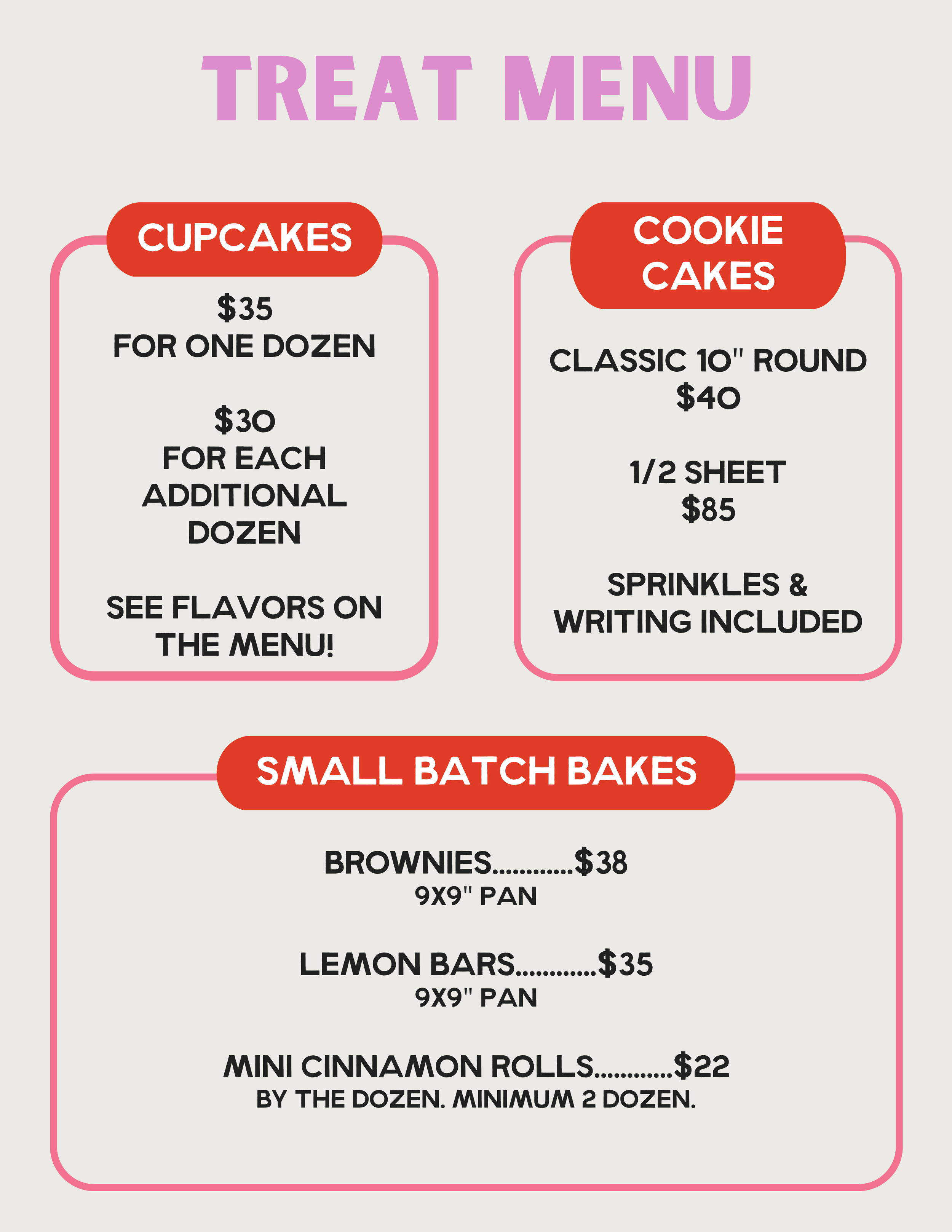 MENU — Golden Moon