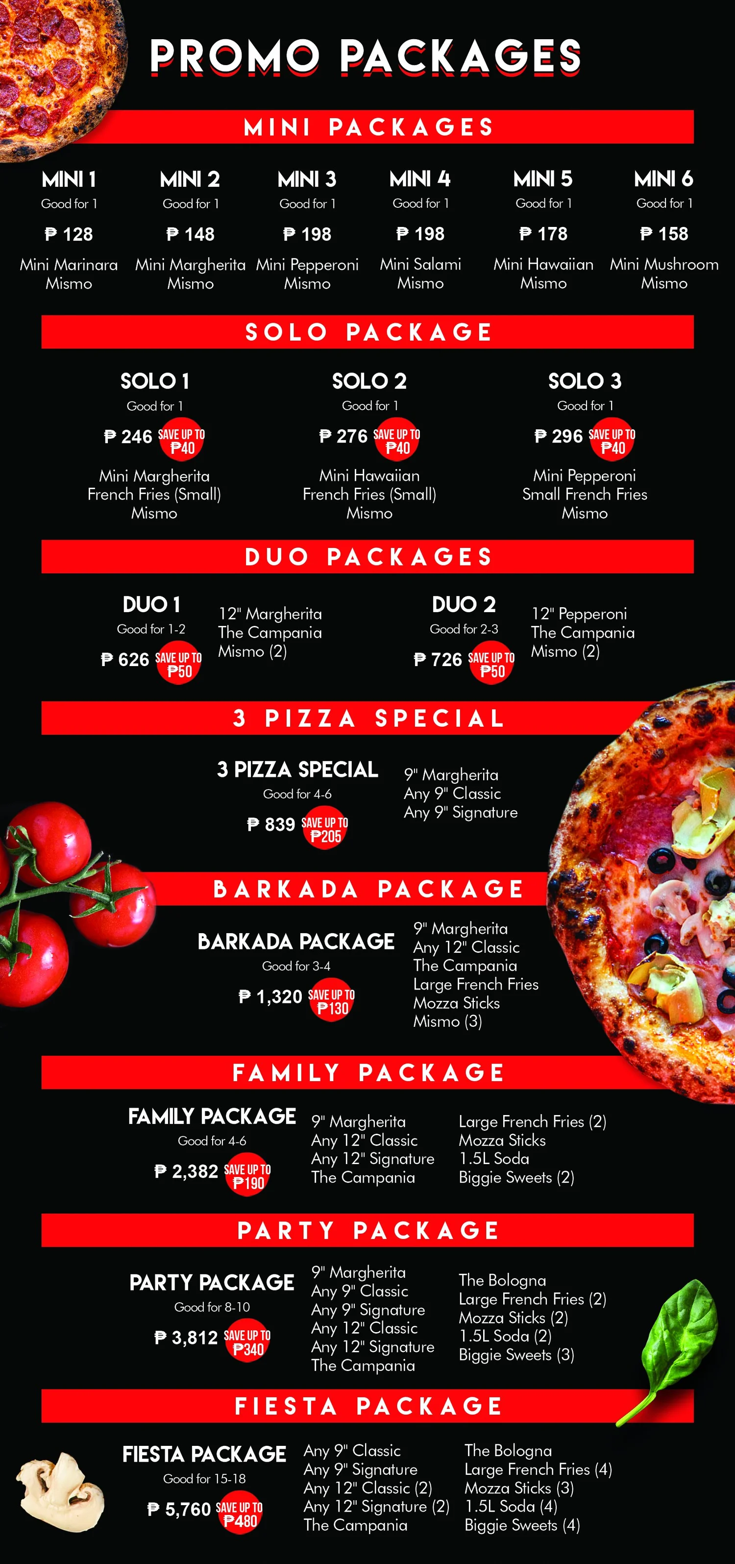 Packages — Biggie's Pizza House