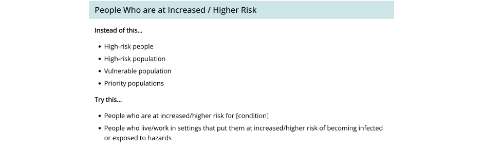 CDC Principles to Avoid Wrong-Speak — THE MALONE INSTITUTE