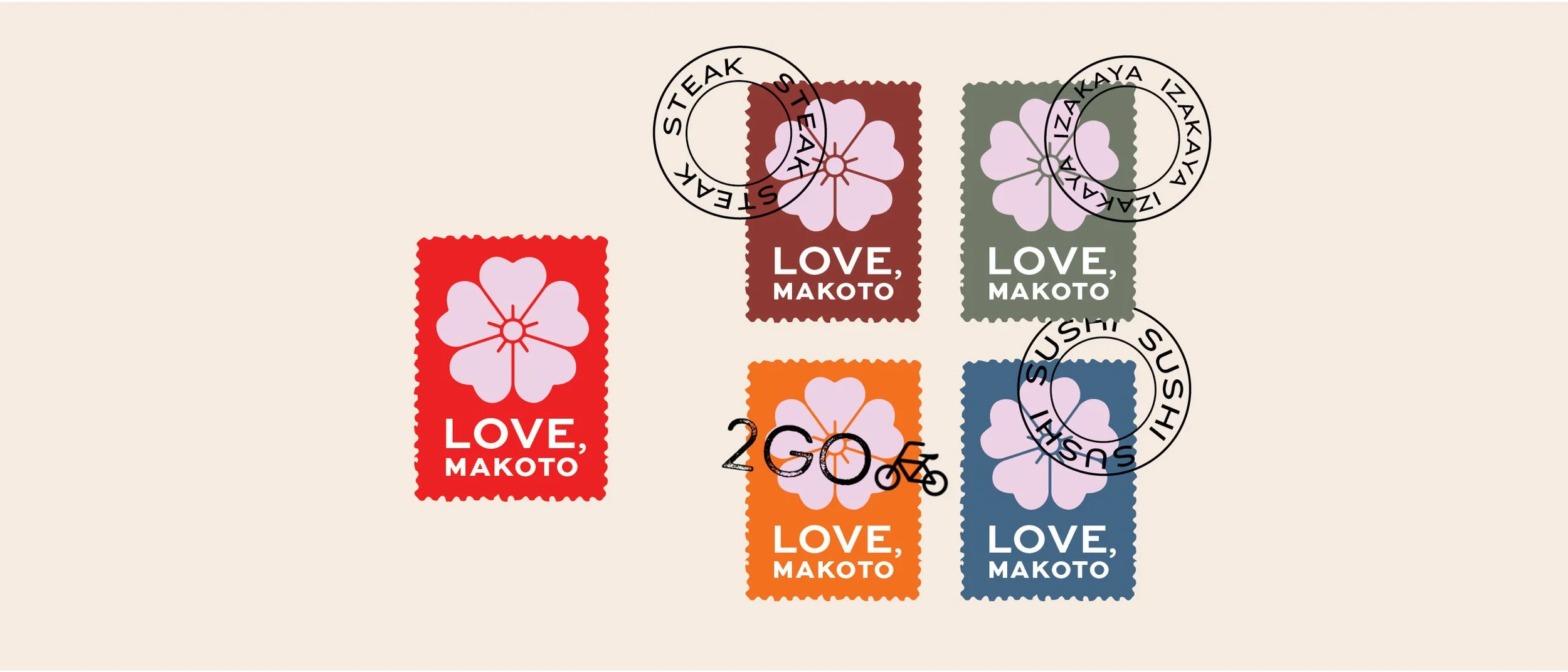 "Love, Makoto" Branding Concepts — The Graphics Office