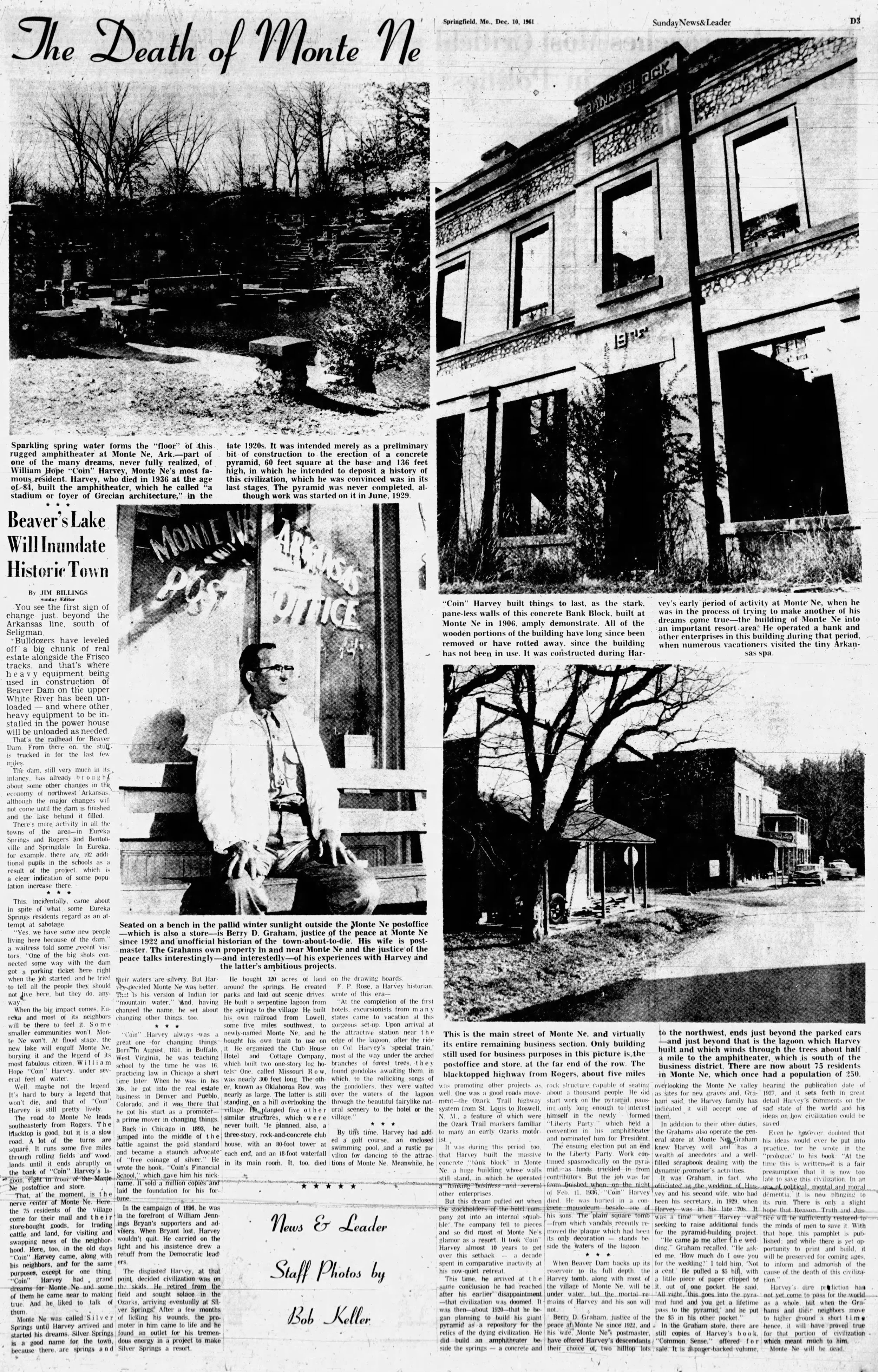 Coin Harvey, Monte Ne and the removal of Oklahoma Row — Ozarks Alive