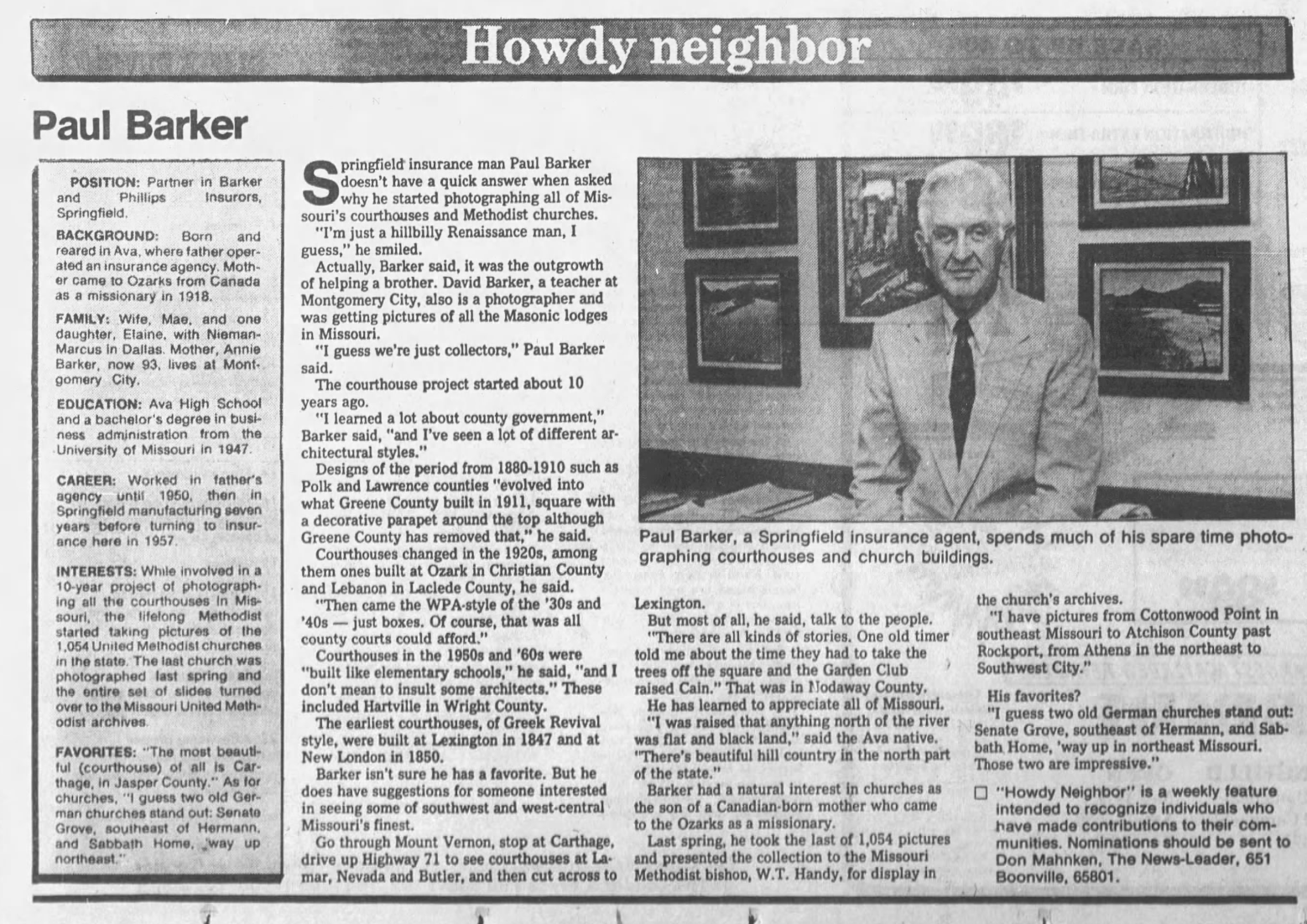 Legacy Ozarkers: Paul Barker, originally of Ava — Ozarks Alive