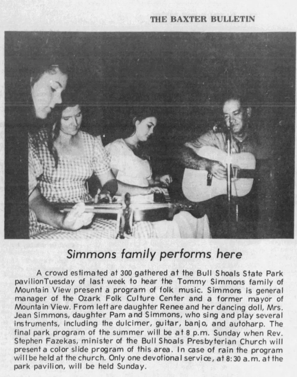 Tommy Simmons, Pam Simmons Setser and a legacy of Mountain View music ...