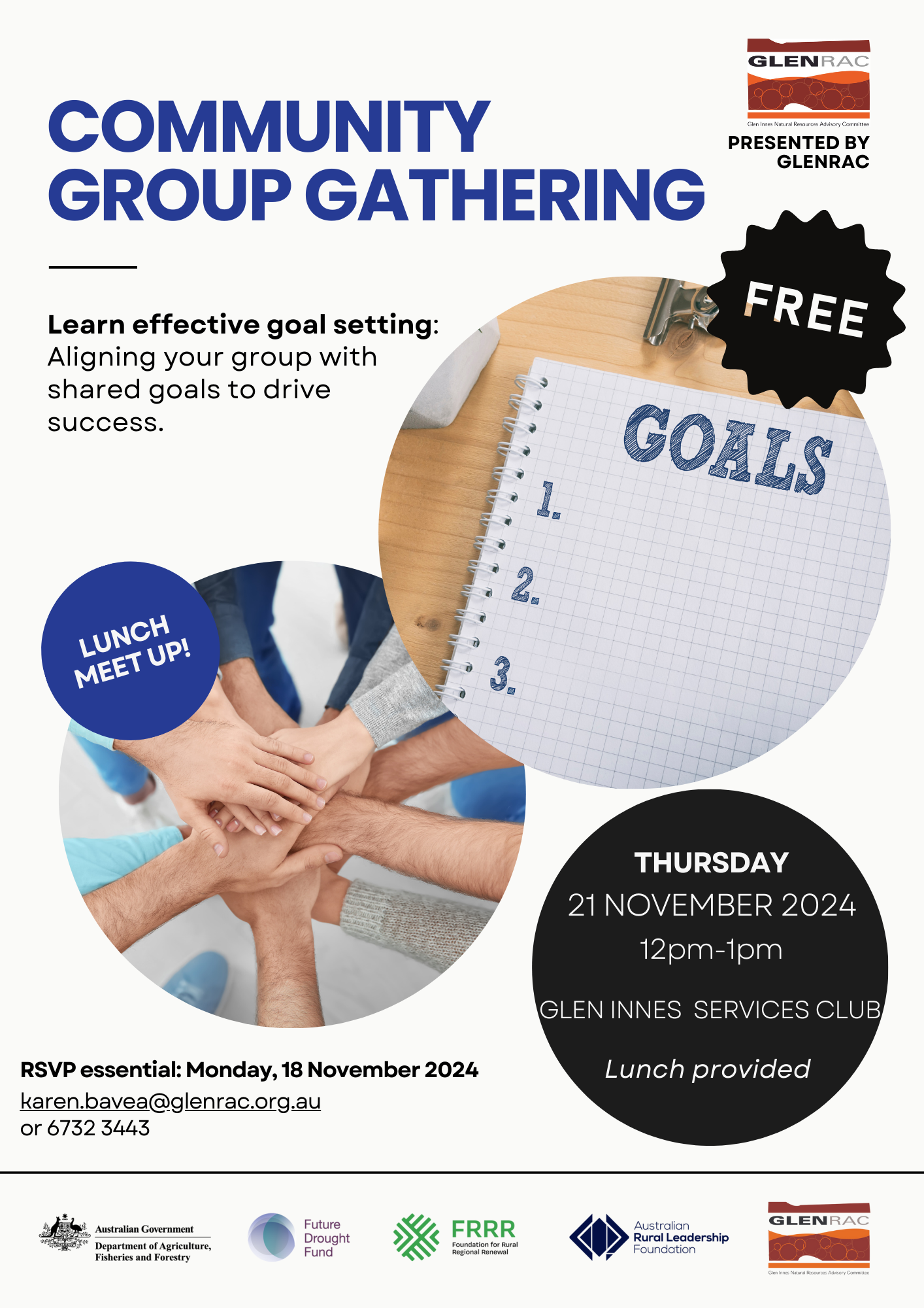 Community Group Gathering: Goal Setting — GLENRAC