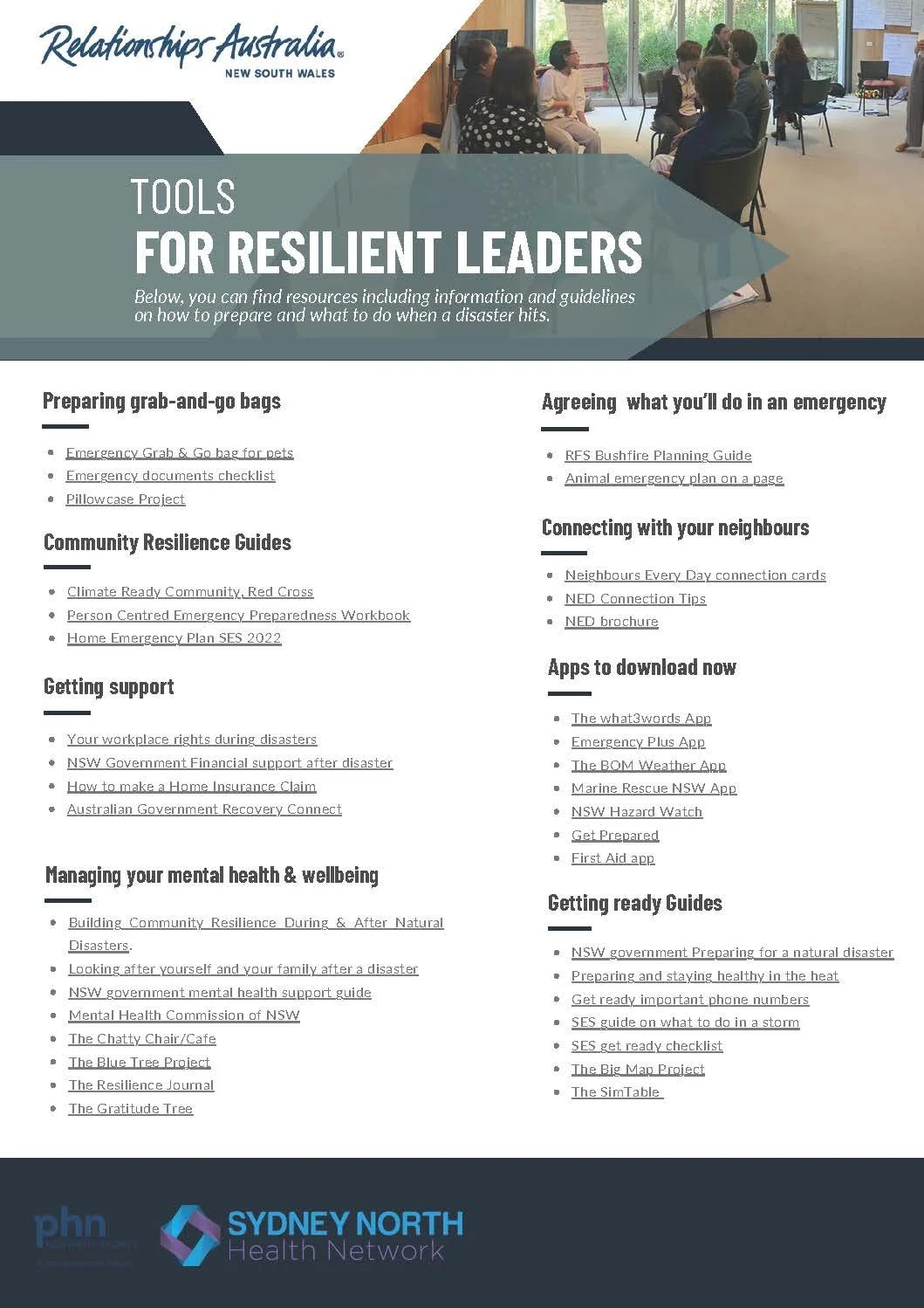 Natural Disaster Support — GLENRAC