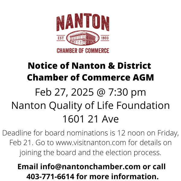 Upcoming Nanton Chamber events — Nanton Chamber of Commerce